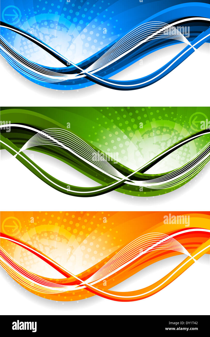 Shiny wavy banners hi-res stock photography and images - Alamy