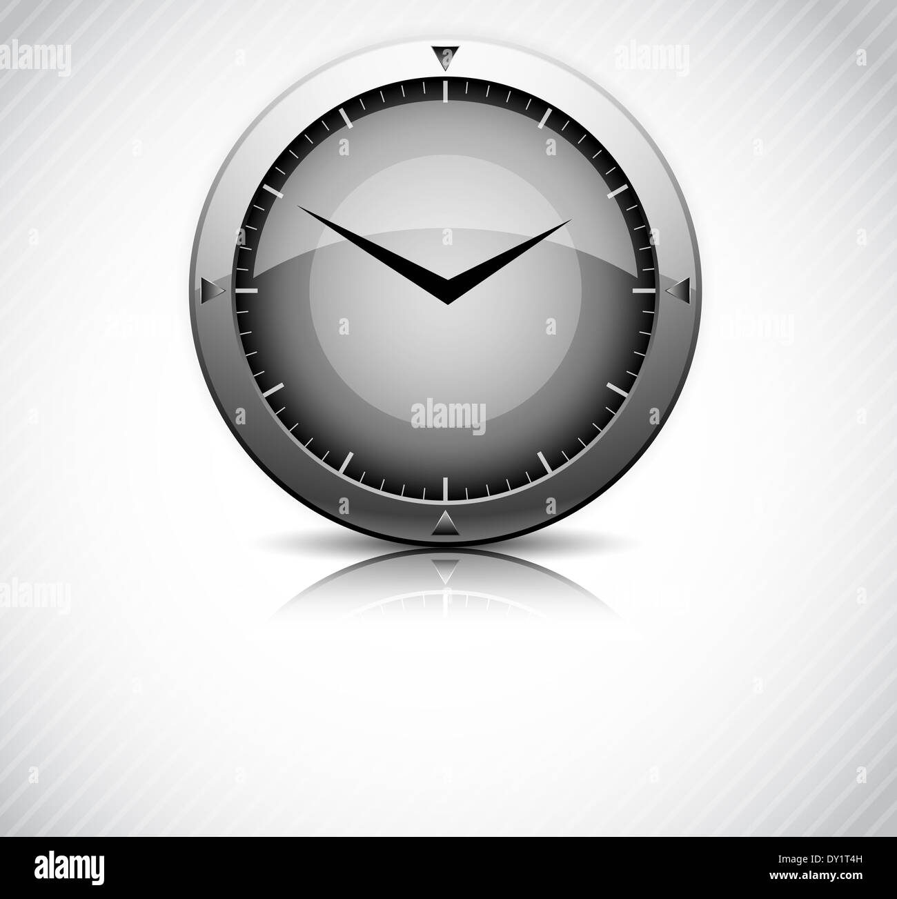 Background with bright silver clock Stock Photo - Alamy