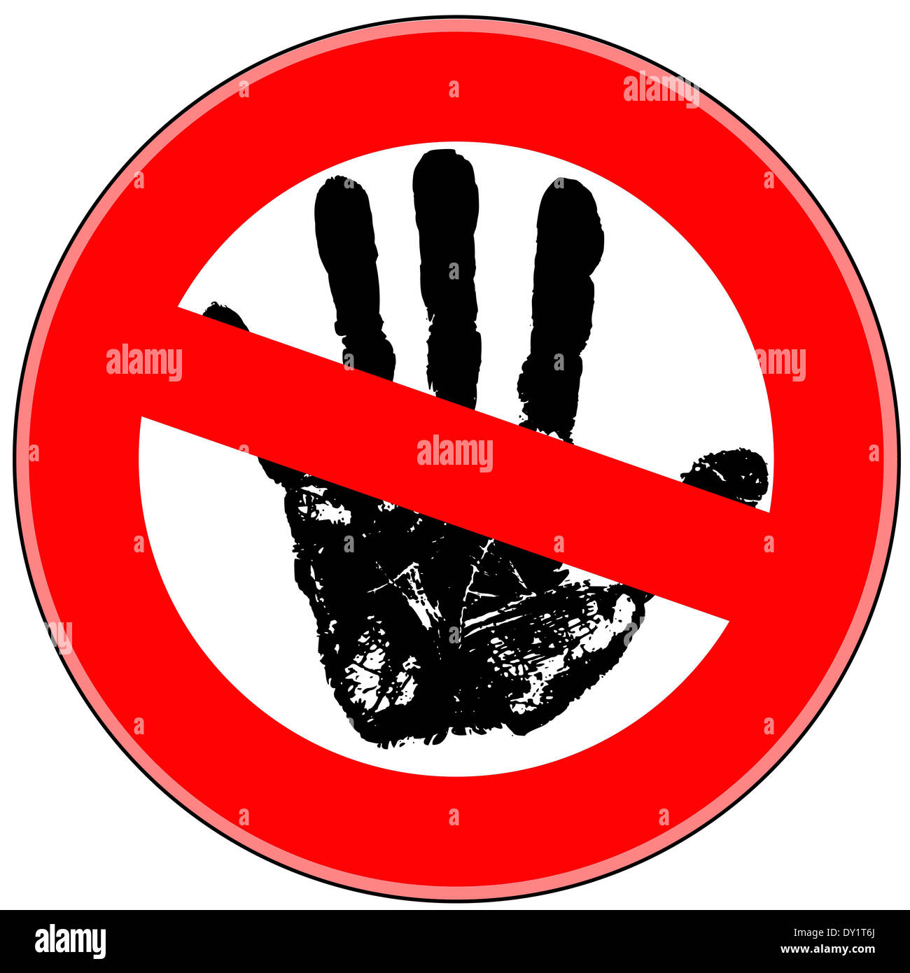 Prohibition sign danger Stock Photo - Alamy