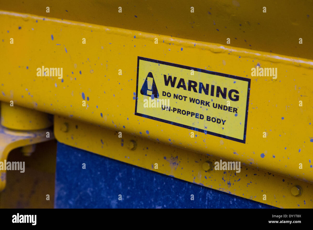 warning sign on construction site plant Stock Photo - Alamy