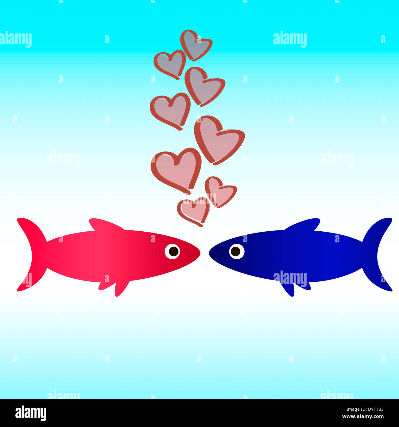 Fish icon love wallpaper Stock Photo - Alamy