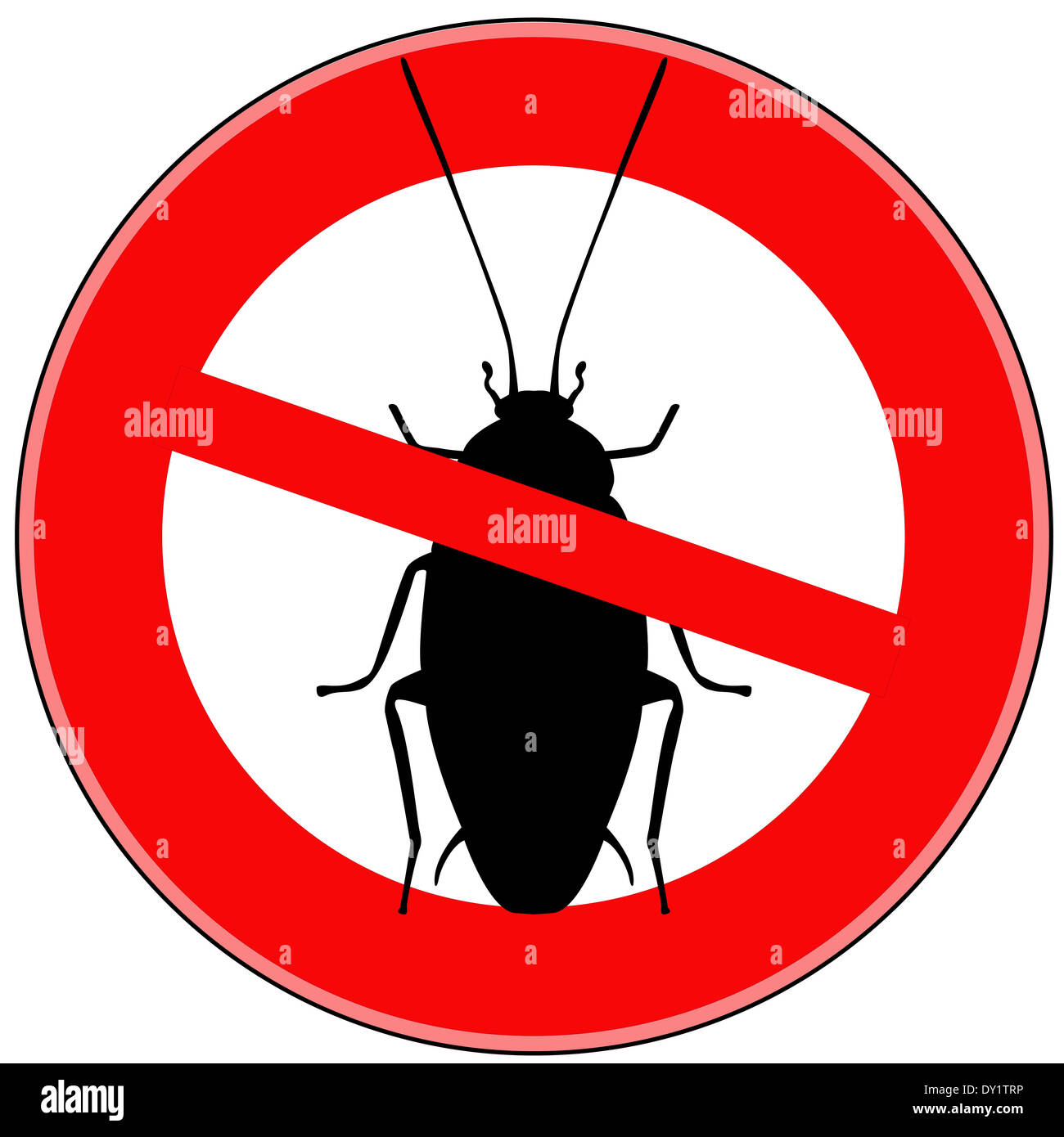 Vector - stop cockroach Stock Photo - Alamy