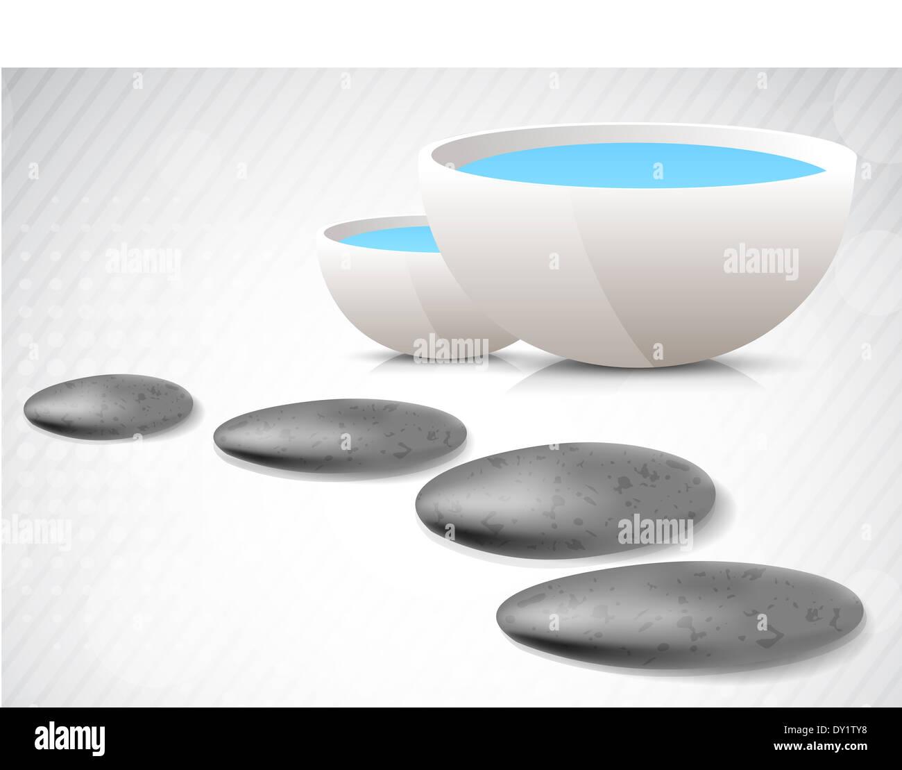 Abstract spa concept with cup and stones Stock Photo - Alamy