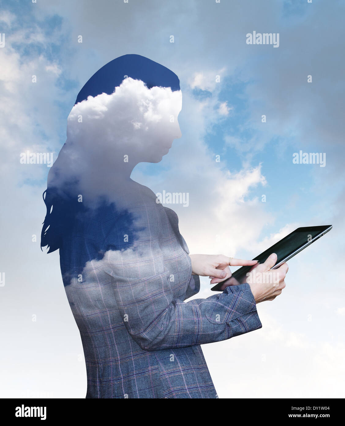 Digital cloud blurred hi-res stock photography and images - Alamy