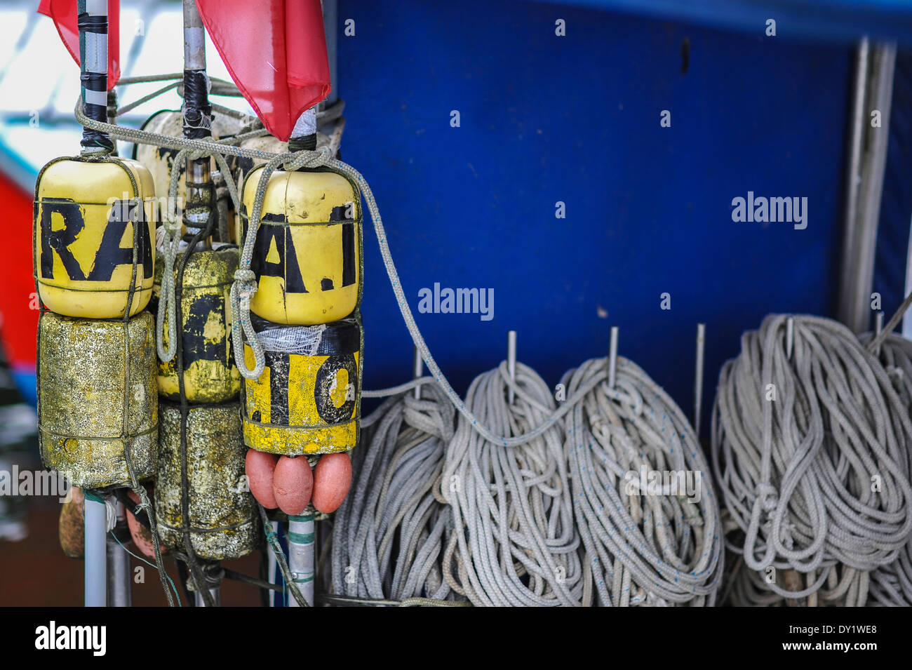 Tools of a fisherman, Handwerkzeug eines Fischers Stock Photo - Alamy