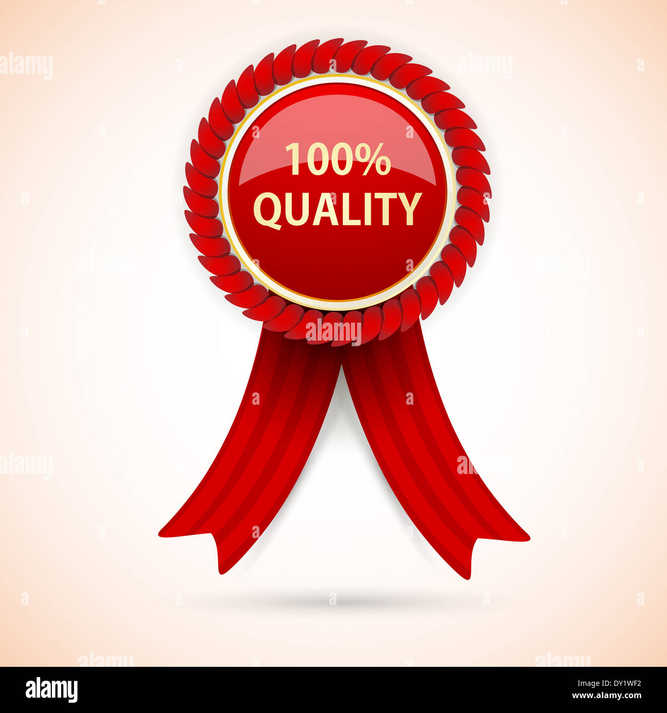 Disign element with red lable and ribbon Stock Photo - Alamy
