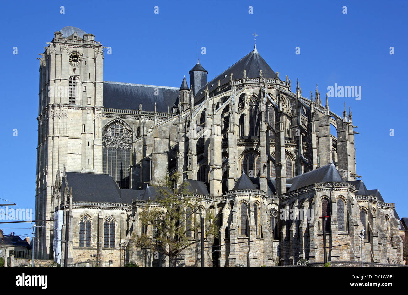 Le Mans, France, Gothic Cathedral Stock Photo - Alamy