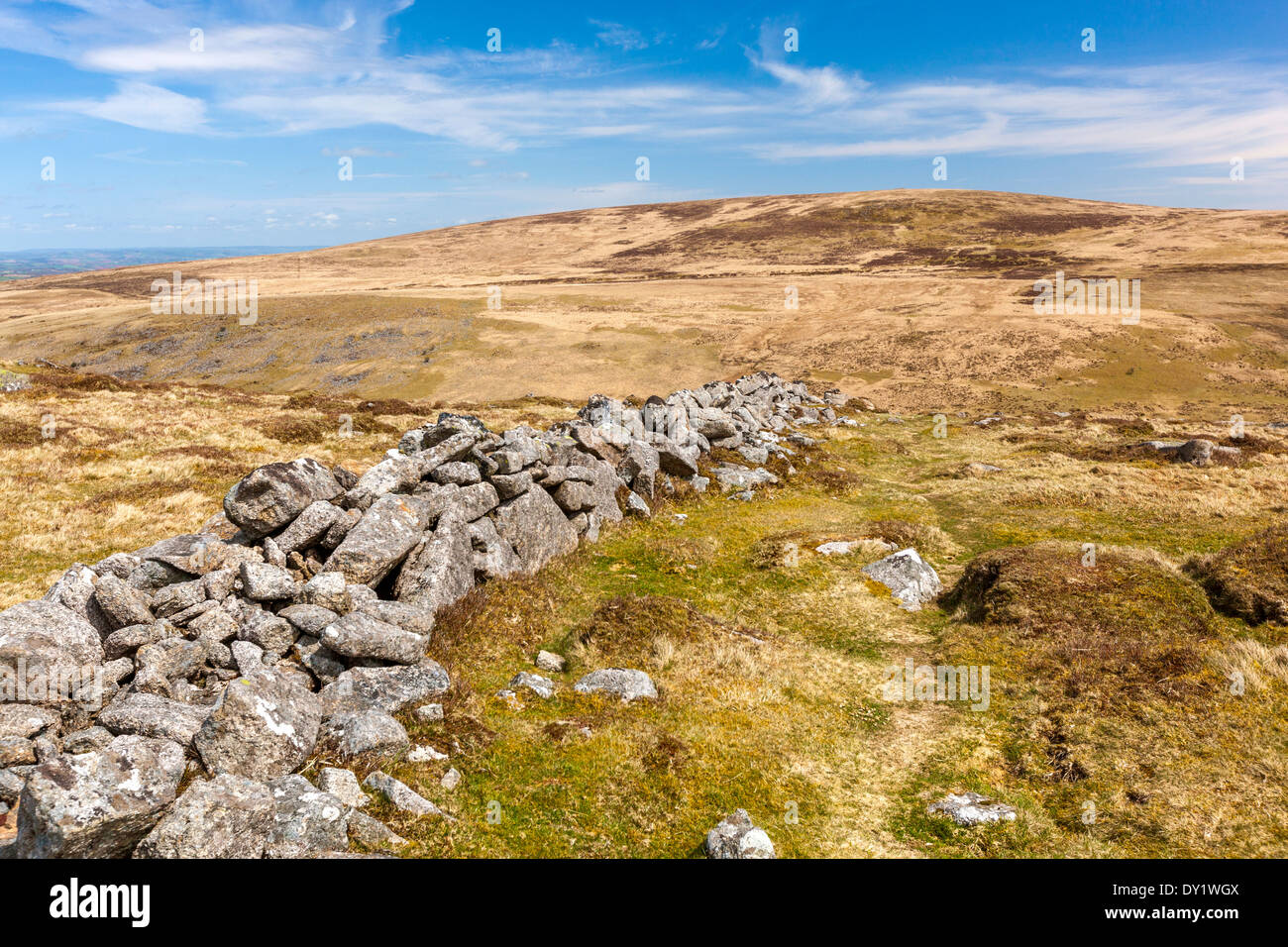 Irishman's Wall, Dartmoor National Park, Belstone, West Devon, England ...