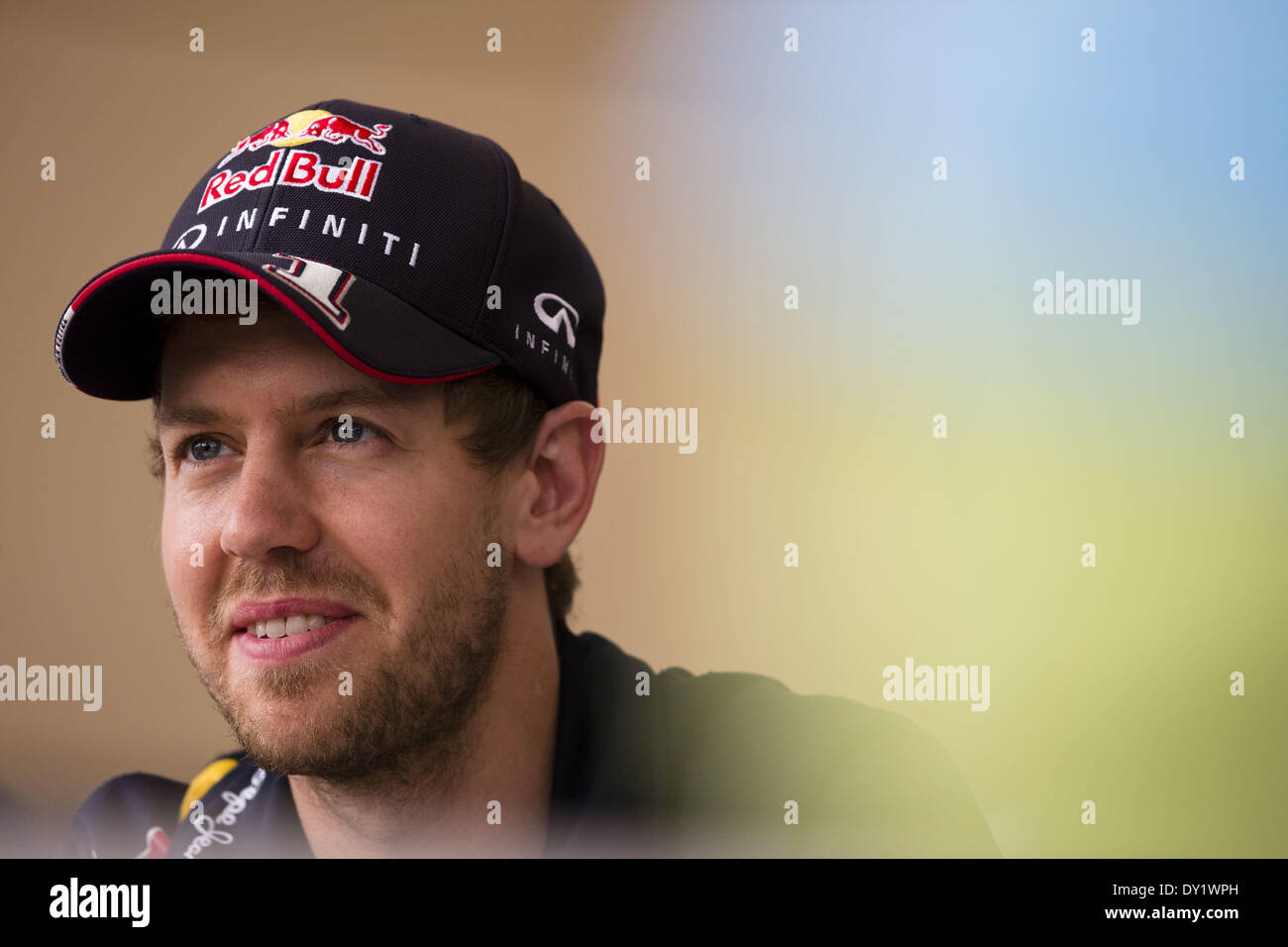 Sakhir, Kingdom of Bahrain. 3rd April 2014. SEBASTIAN VETTEL of Germany ...