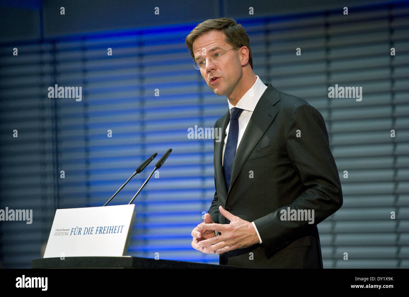 Mark Rutte, Minister-President of the Netherlands, gives the '8th ...