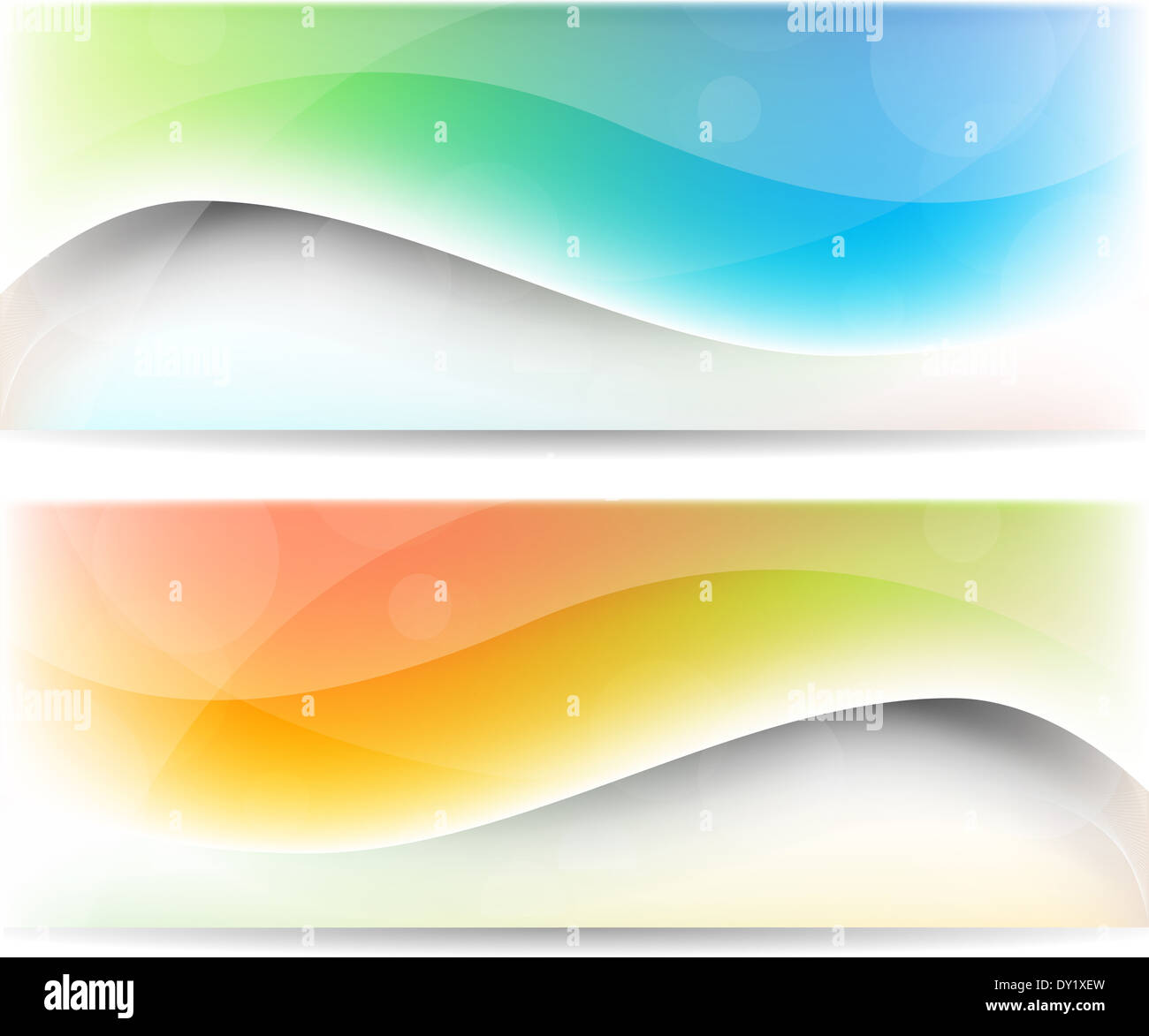 Abstract color set of banners with waves Stock Photo - Alamy