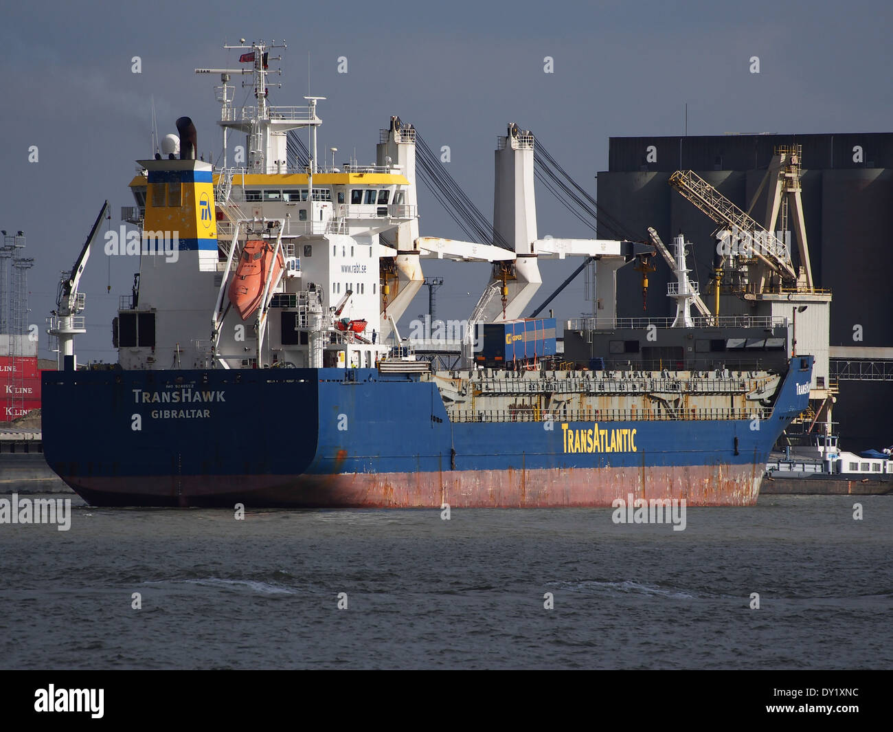The Transhawk, IMO 9248552, is a cargo vessel seen at the Port of Antwerp. As part of the global ...