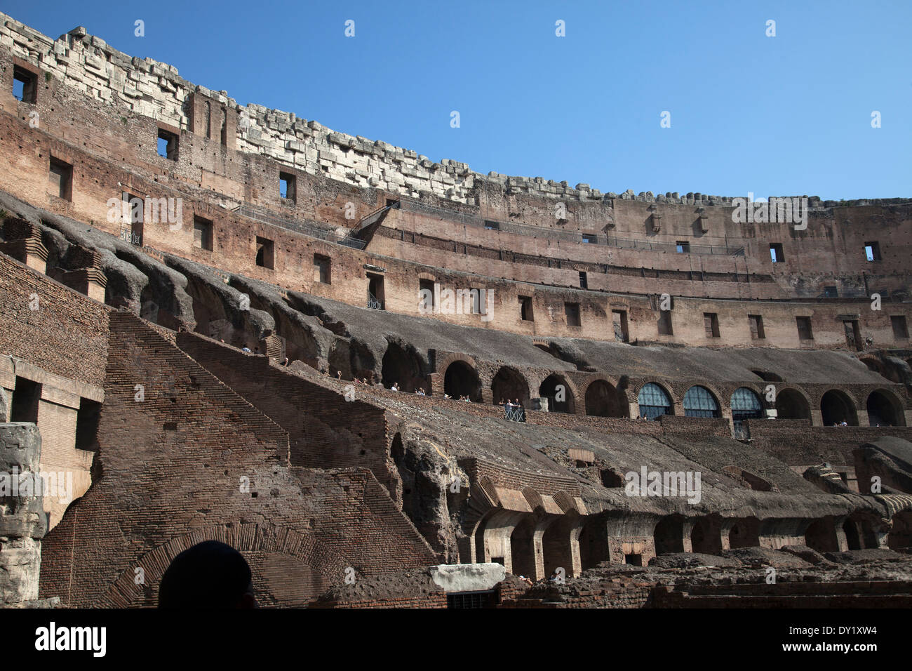 View inside the Colosseum, Rome, Italy Stock Photo - Alamy