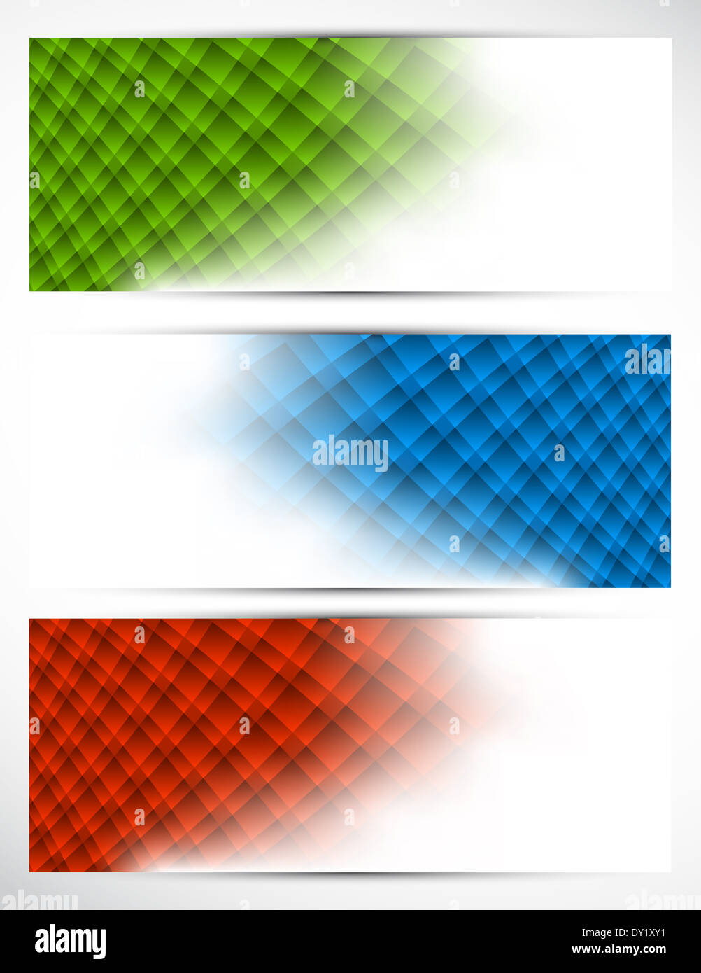 Set of three abstract tech color banners Stock Photo - Alamy