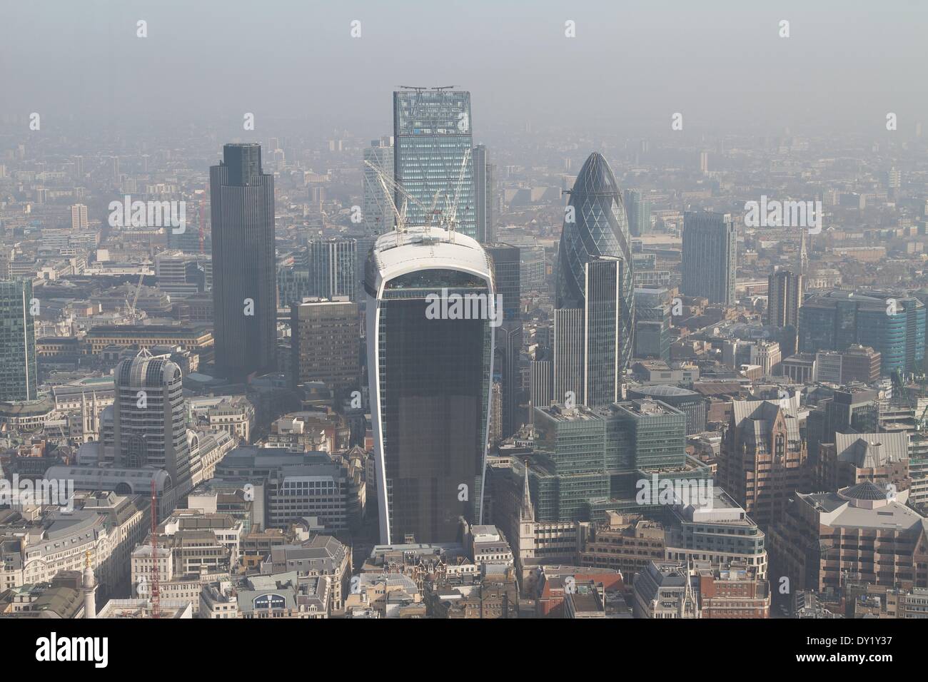 Record pollution levels recorded over the City of London, England ...
