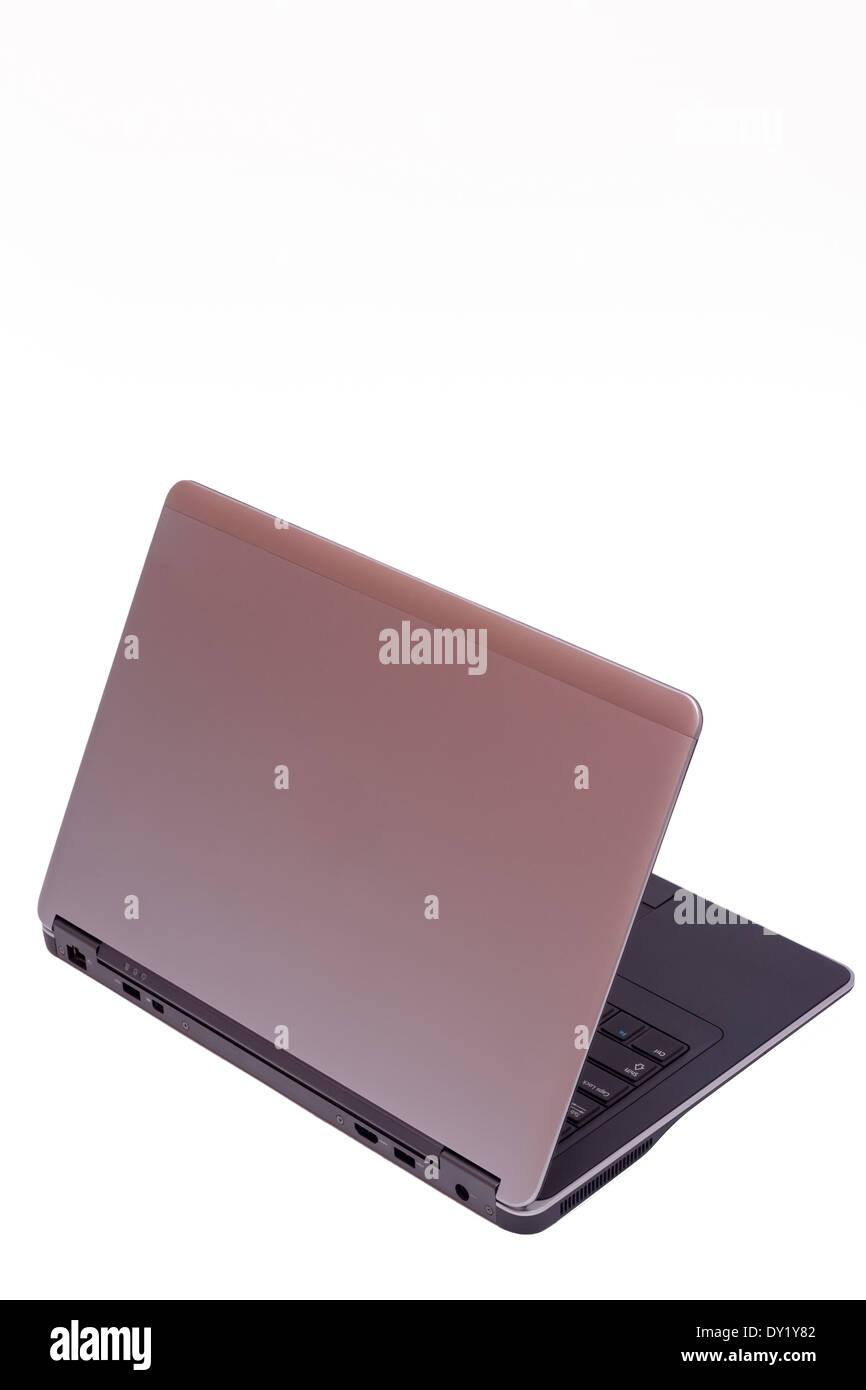 Isolated back facing laptop Stock Photo - Alamy