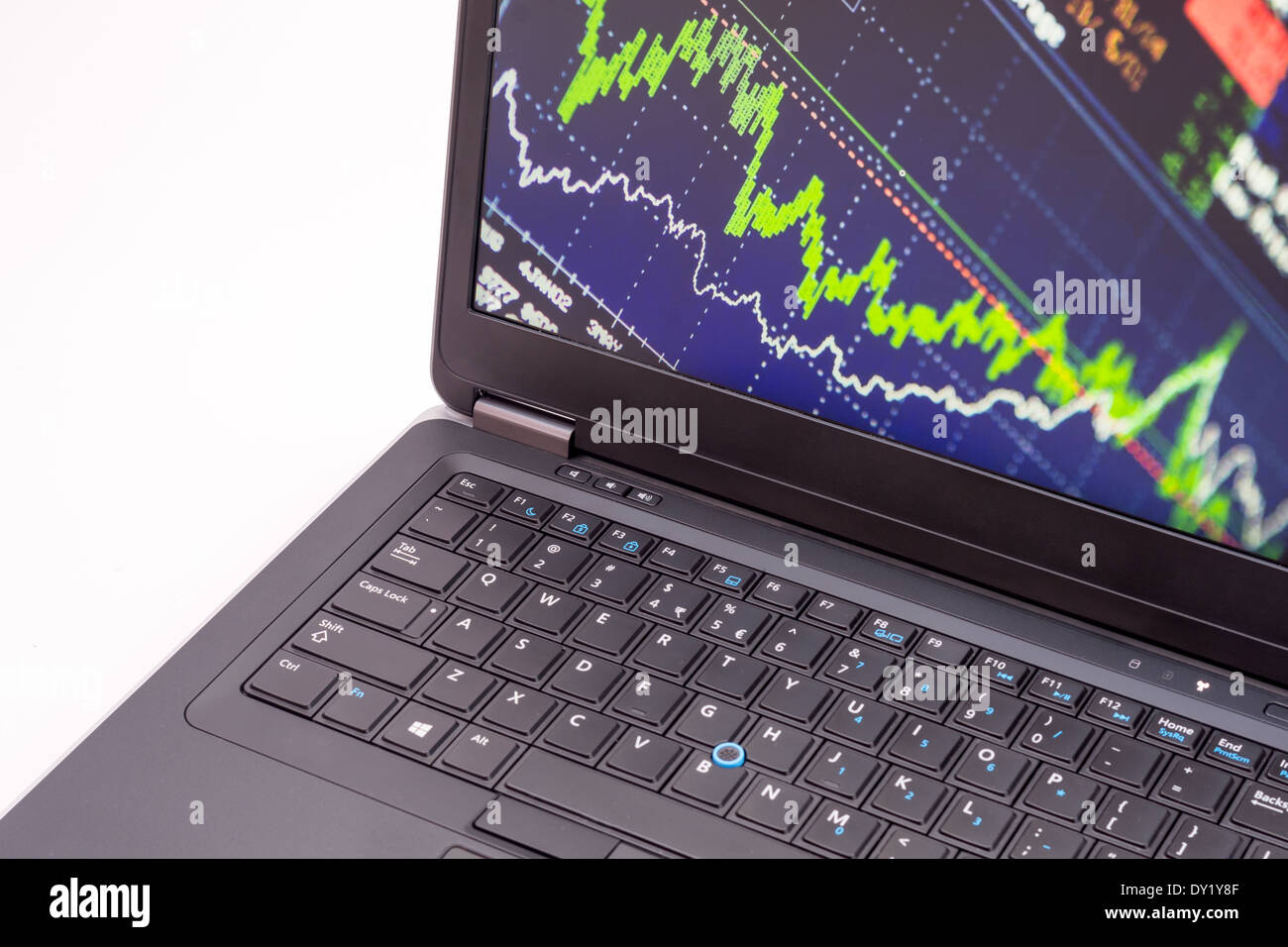 Stock exchange monitoring on laptop screen Stock Photo - Alamy
