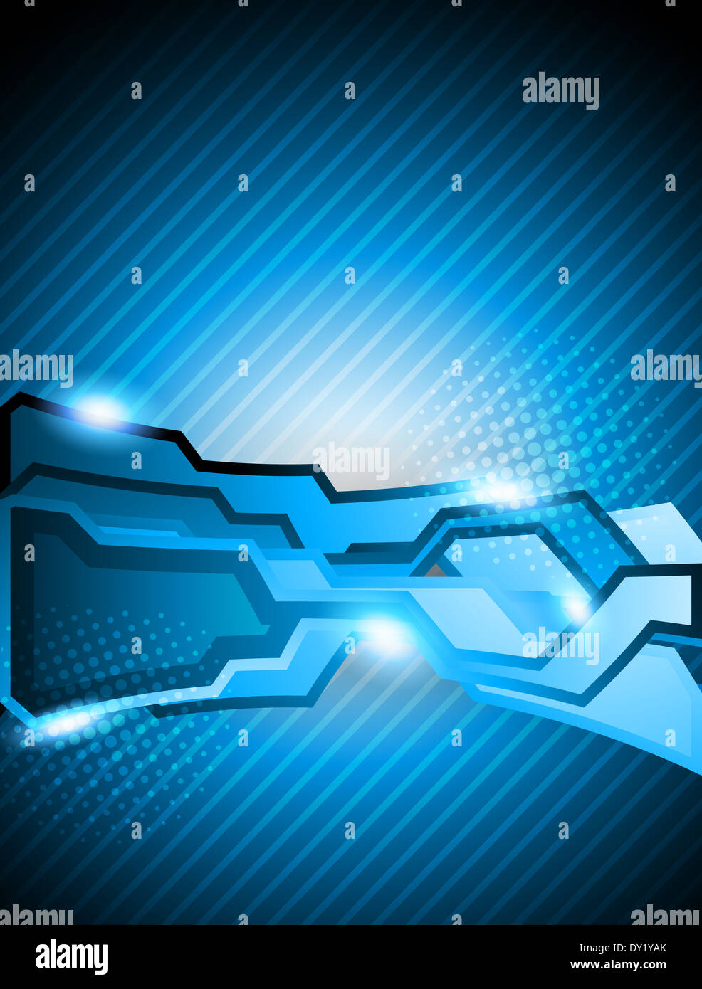 Abstract bright tech background in blue color Stock Photo - Alamy