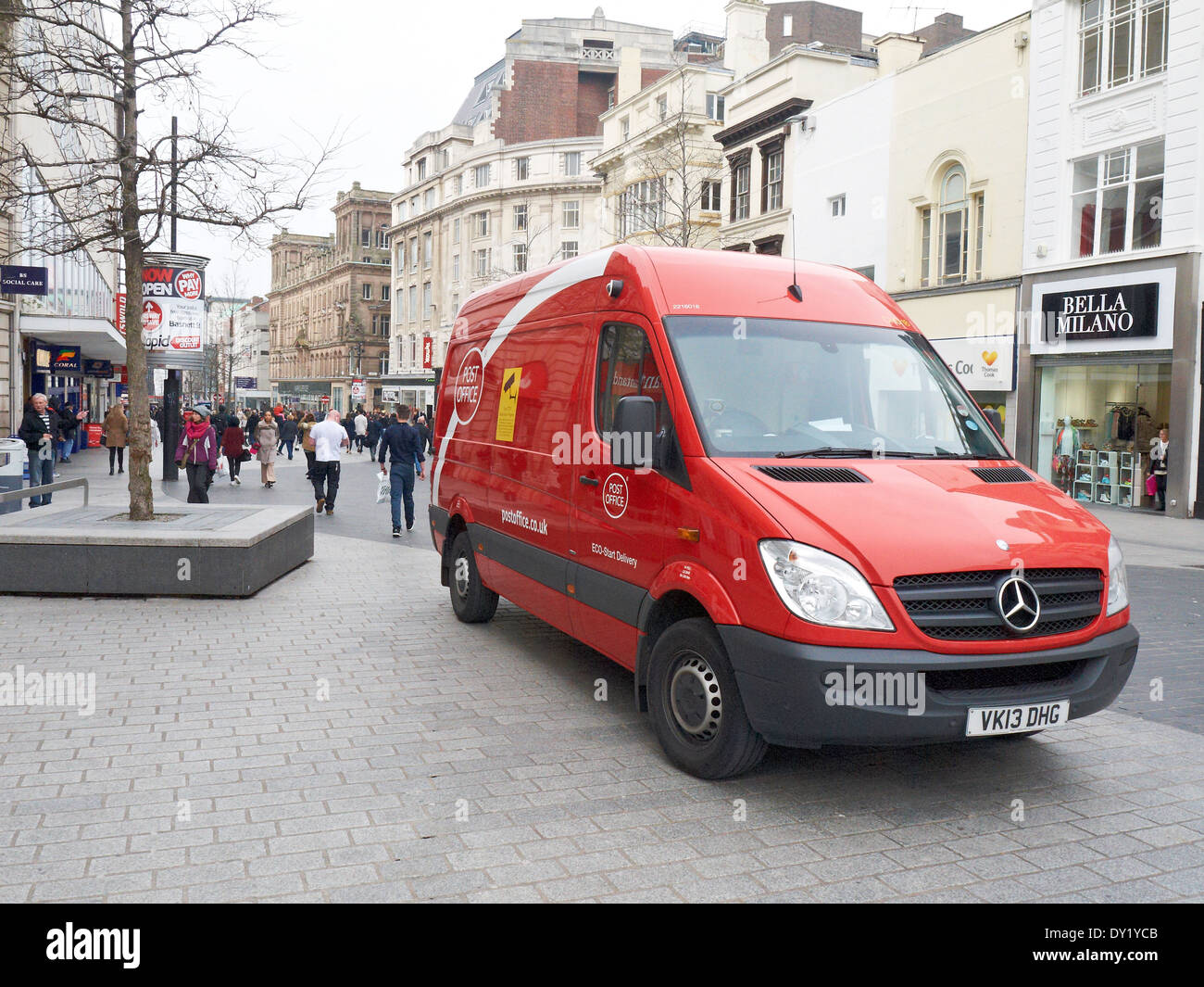 Post office van in Church Street Liverpool UK Stock Photo - Alamy