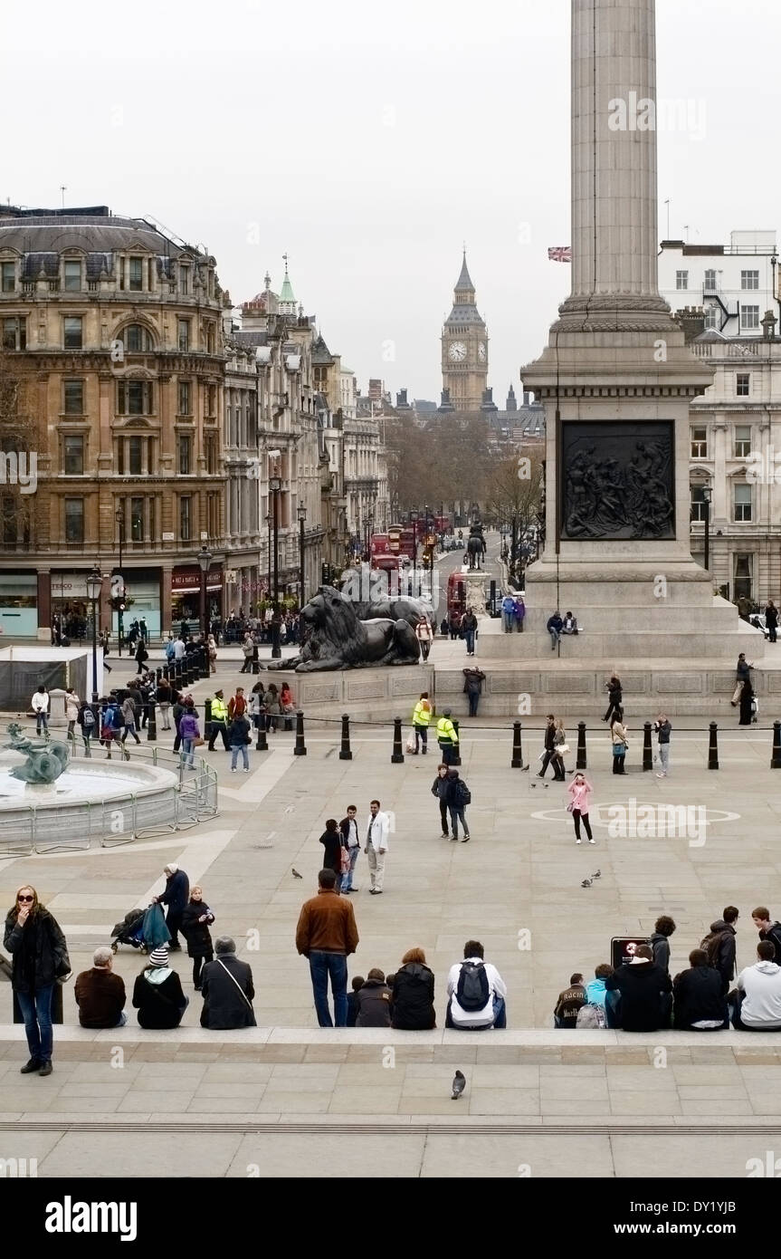 Big Ben viewed from Trafalgar Square, London Stock Photo - Alamy