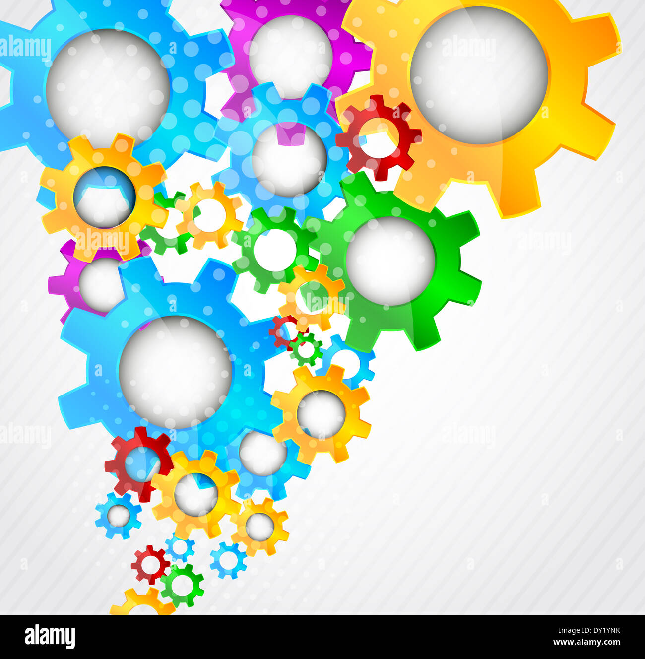 Abstract background with colorful gears and light Stock Photo - Alamy