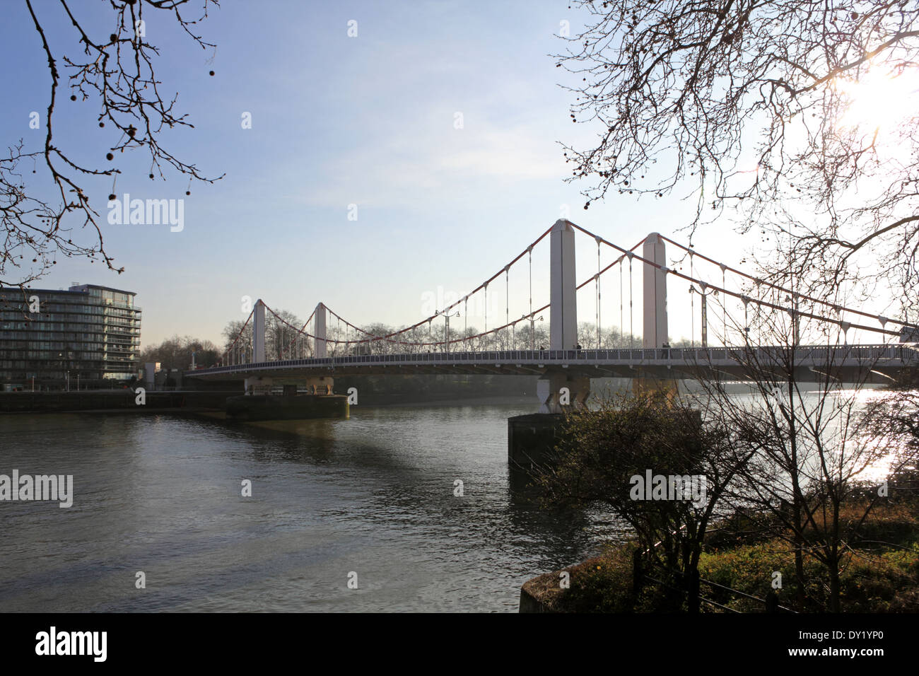 Chelsea Bridge crossing the River Thames, London UK Stock Photo - Alamy