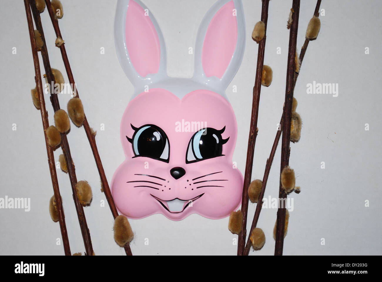 An Easter Bunny animation with willow buds Stock Photo - Alamy