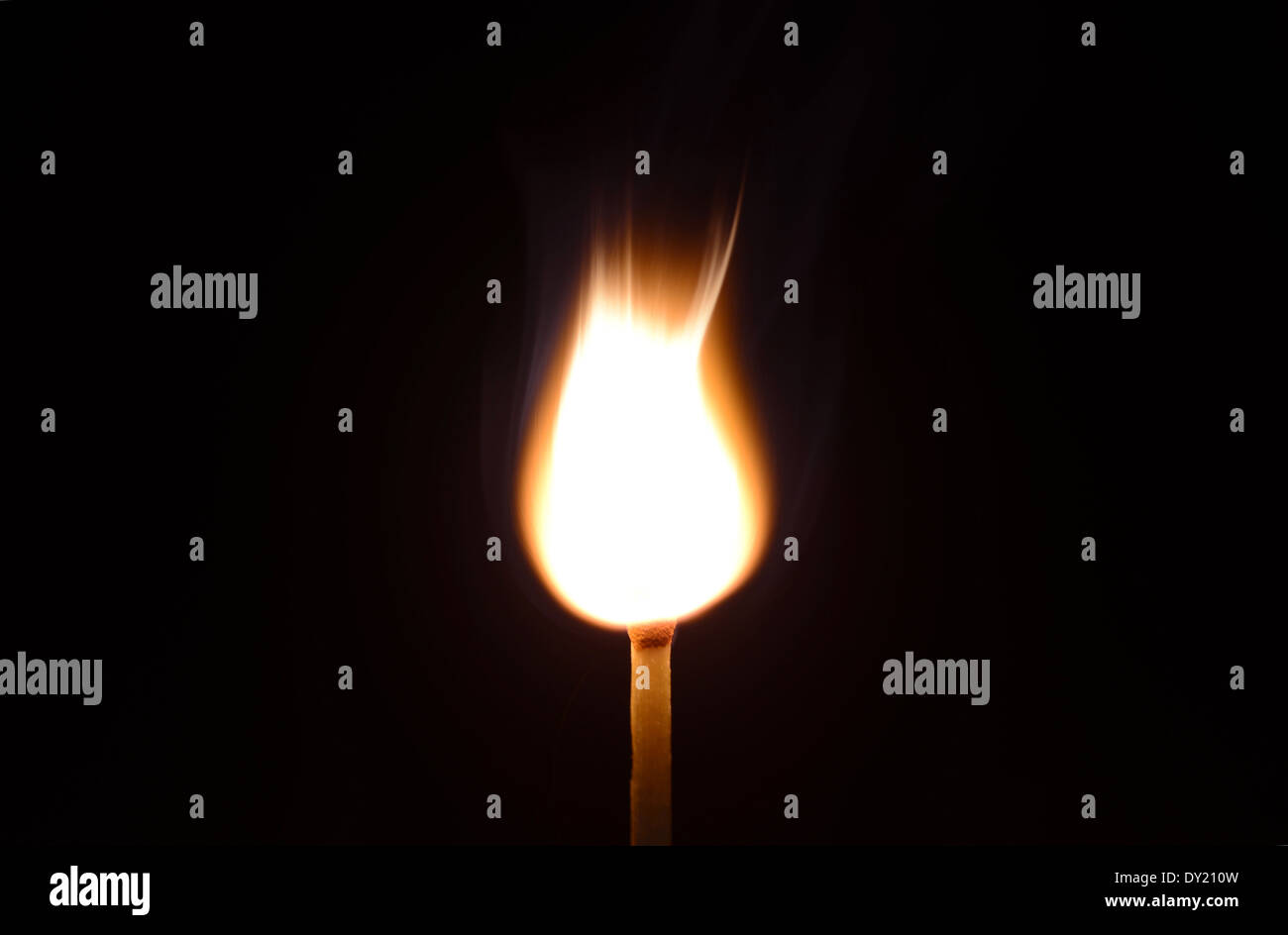 match fire isolated on black background Stock Photo - Alamy