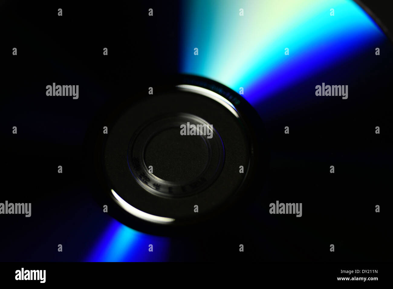 compact disc isolated on black background Stock Photo - Alamy