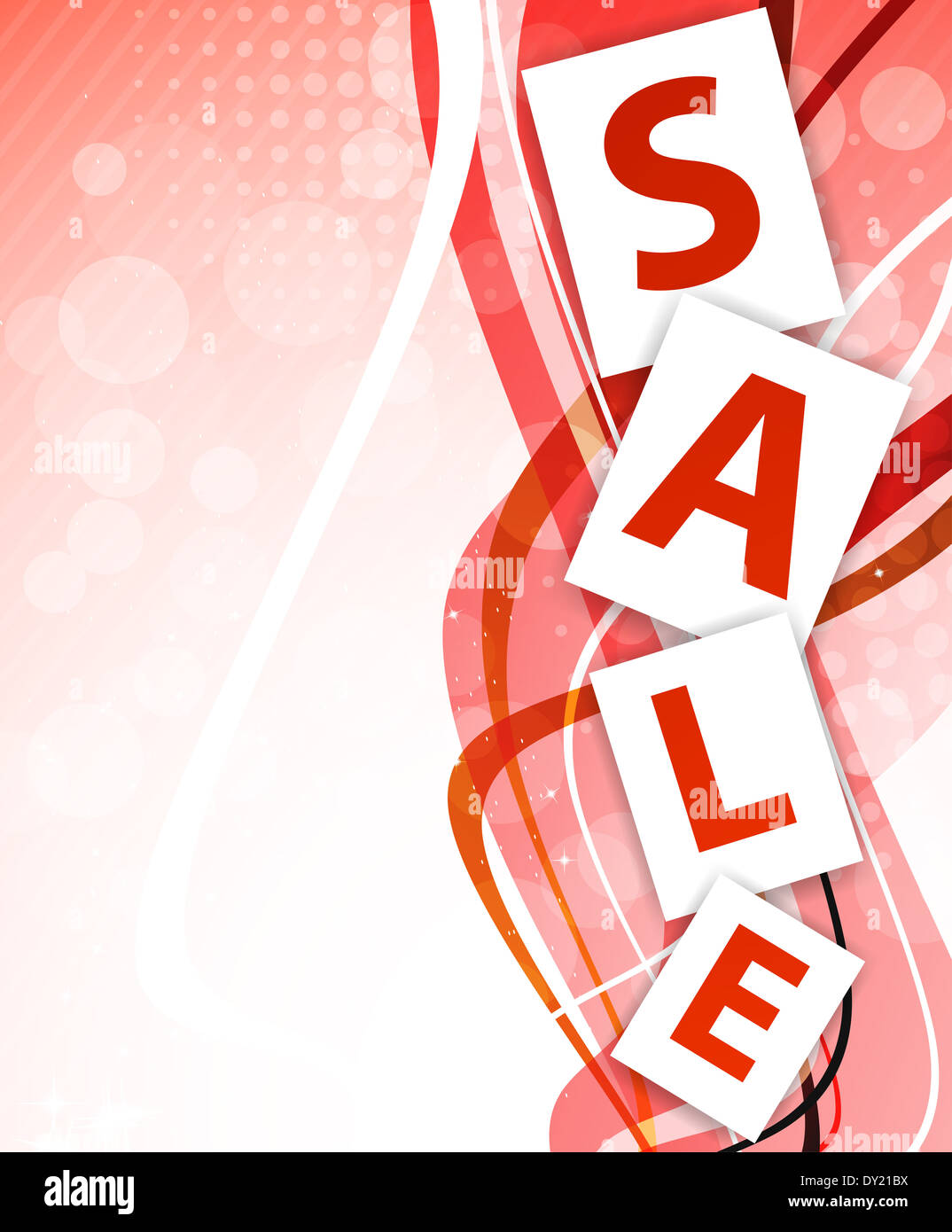 Sale background with waves and white squares Stock Photo - Alamy