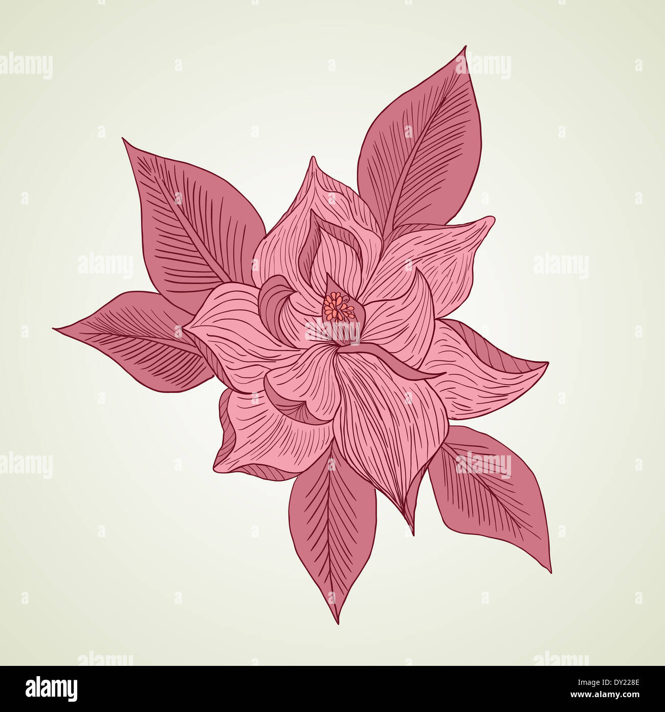 Hand drawing floral background Stock Photo - Alamy