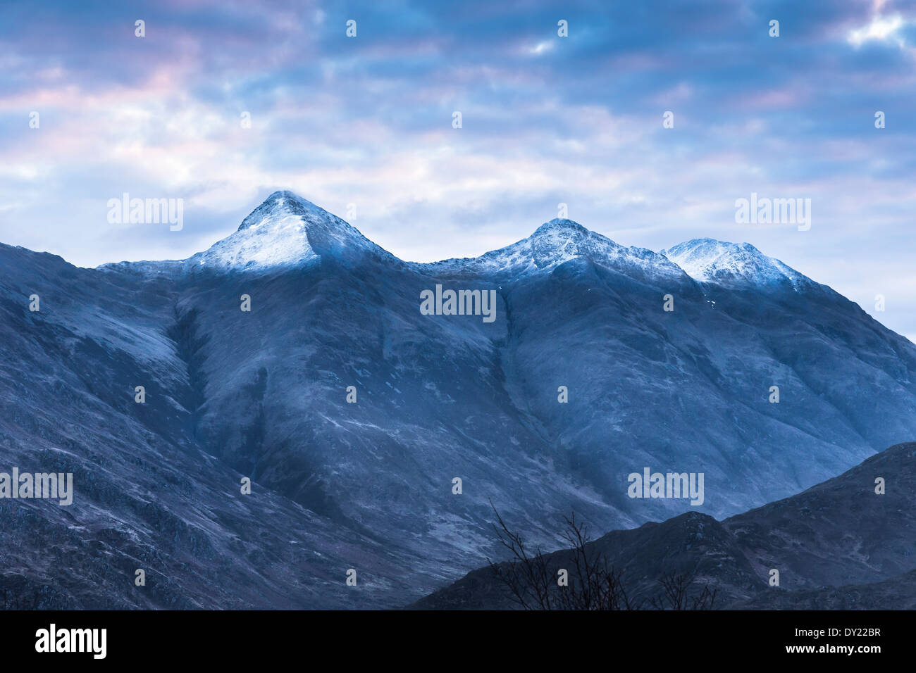 Five Sisters of Kintail in the Kintail National park in Scotland Stock ...