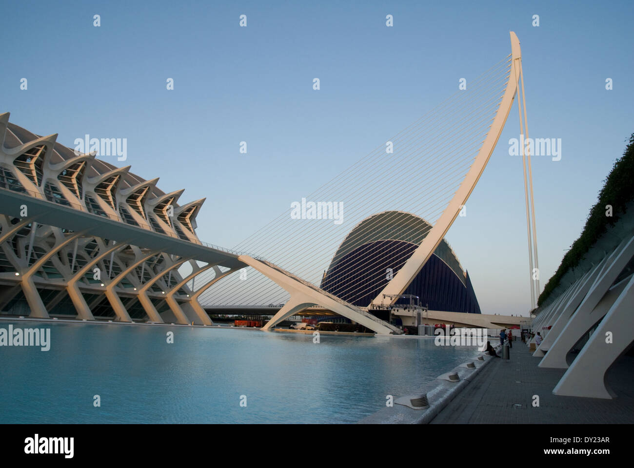 The City of Arts and Sciences - spikes at sunset, Valencia Stock Photo ...