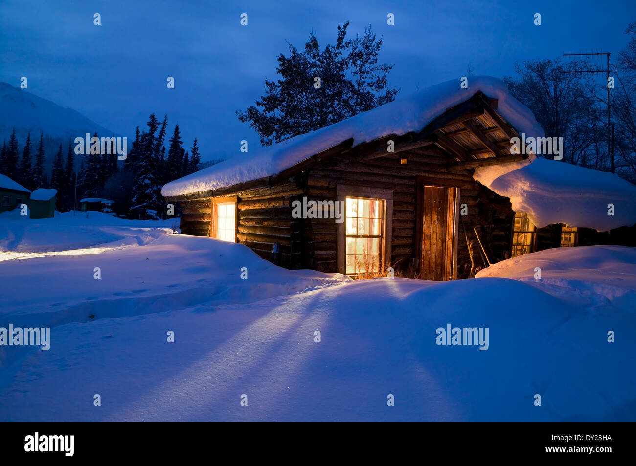 Old Log Cabin Night High Resolution Stock Photography and Images - Alamy