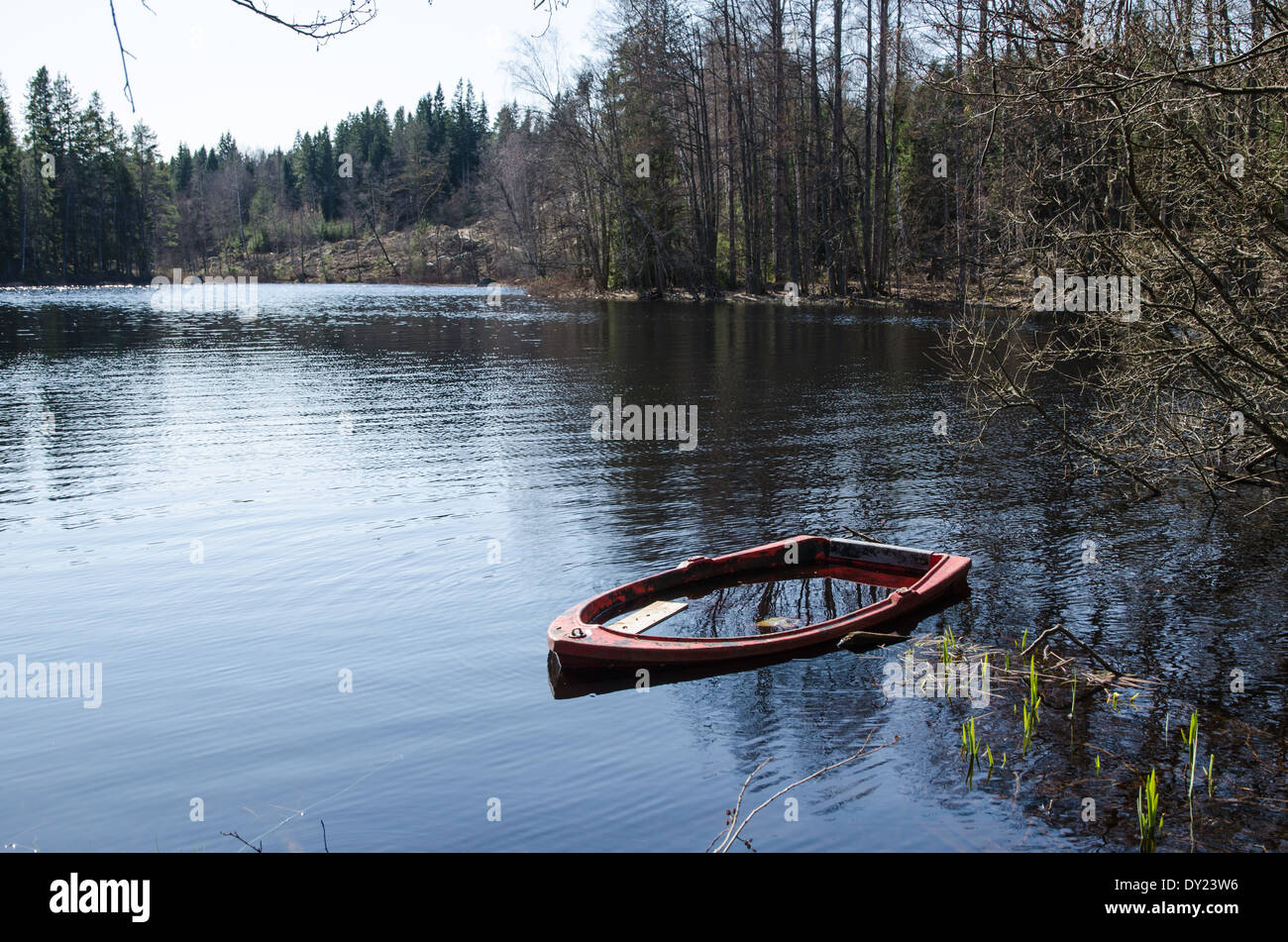 Sinking rowboat hi-res stock photography and images - Alamy