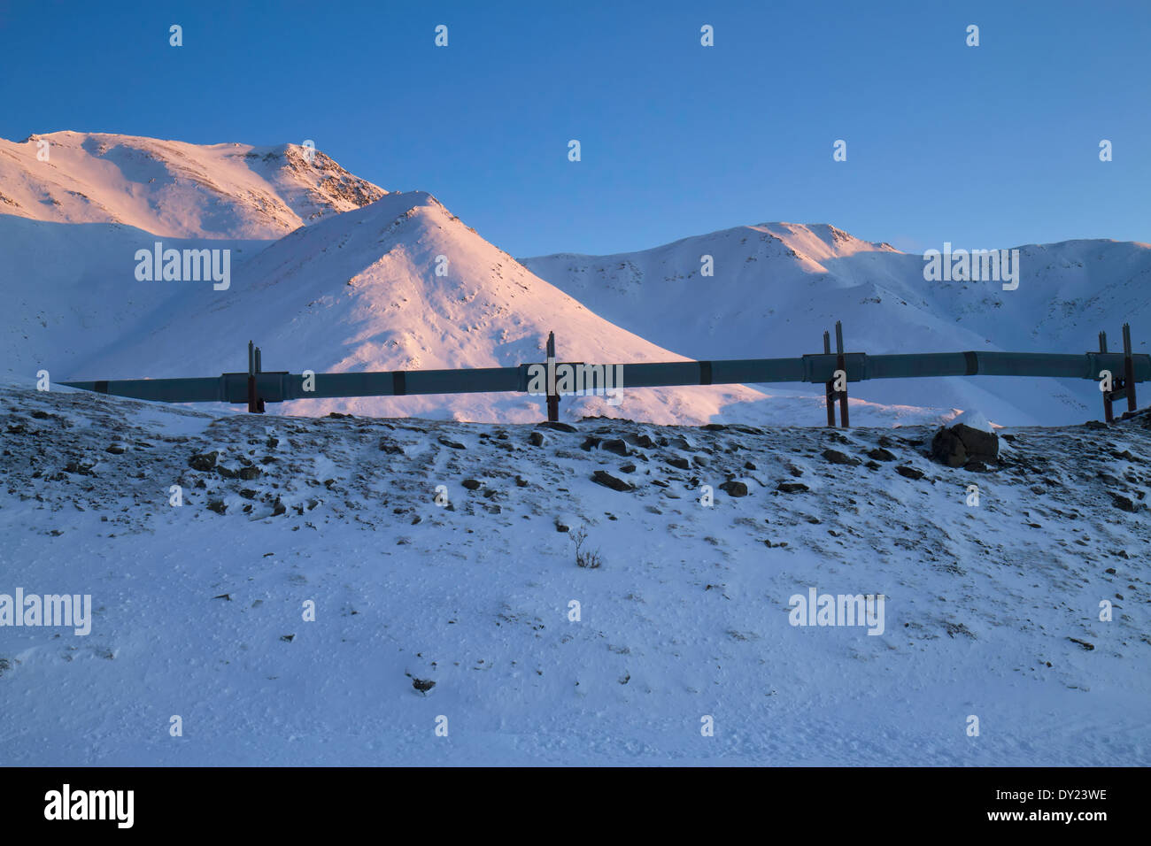 Alyeska Pipeline Just Off The Dalton Highway In Atigun Pass, Arctic ...