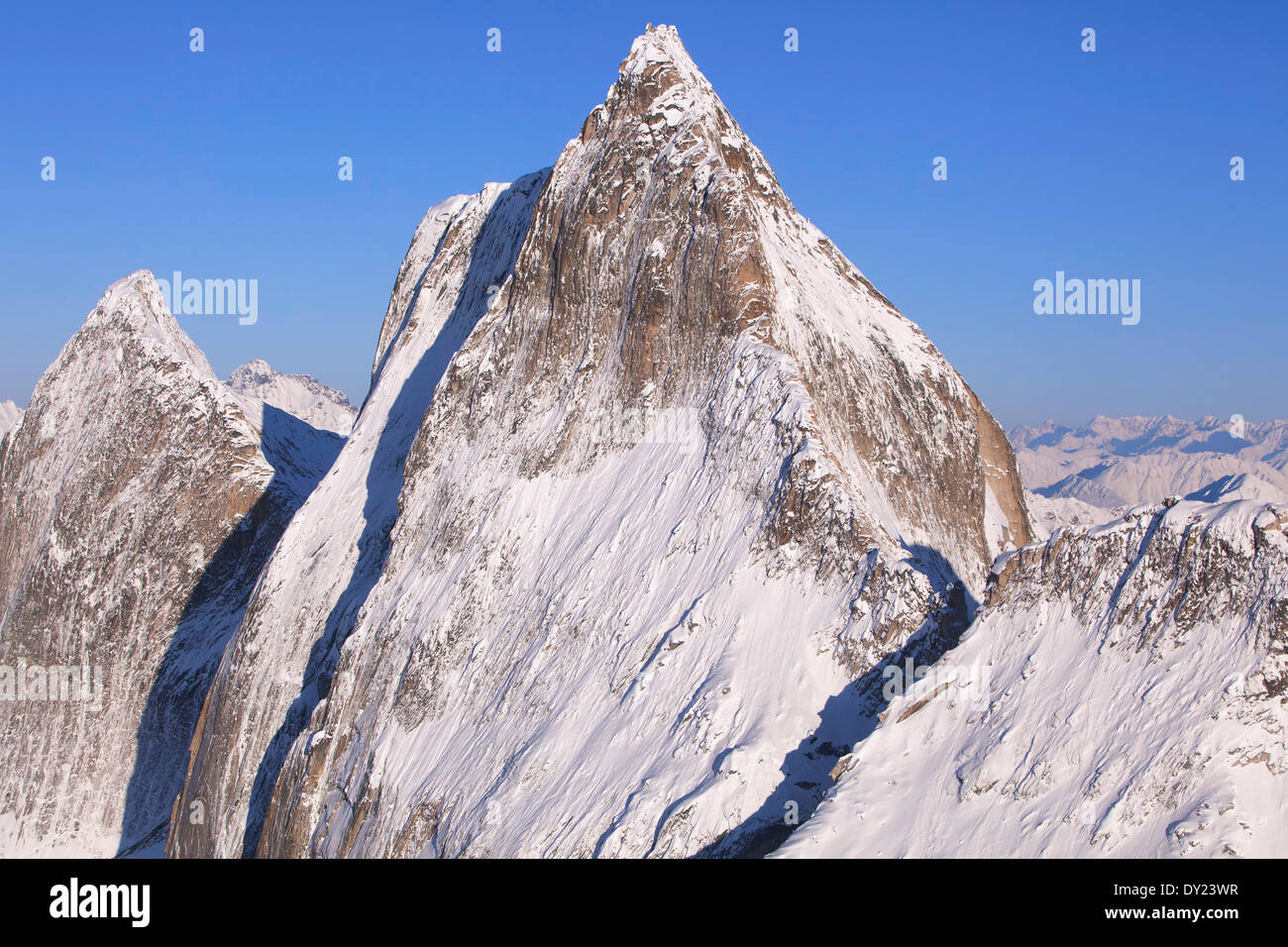 Aerial View Of A Granite Peak In The Alaska Range Inside Merrill Pass ...