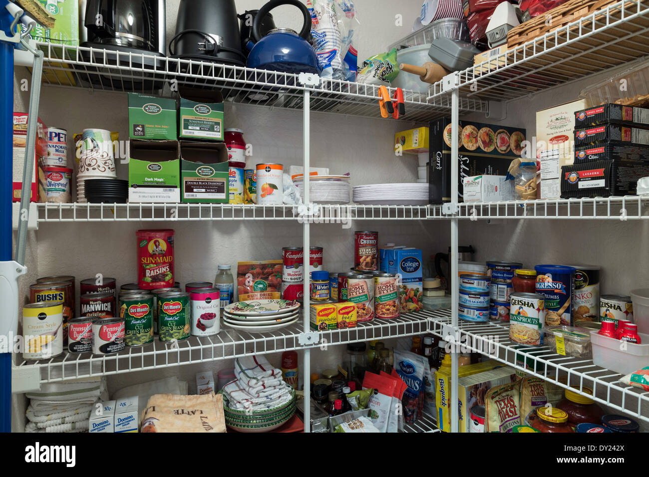 Organized Residential Pantry, USA Stock Photo - Alamy