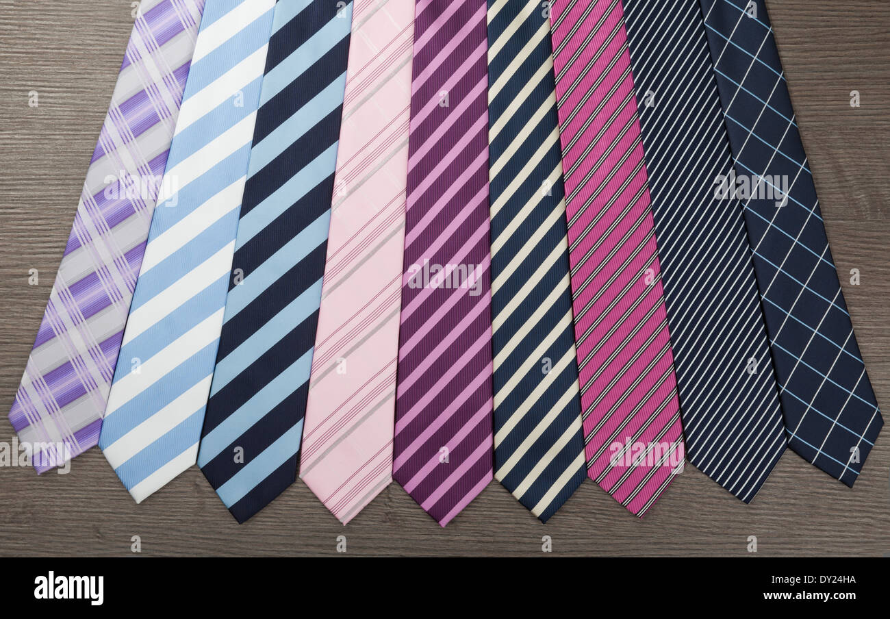 Group of colorful male ties Stock Photo - Alamy