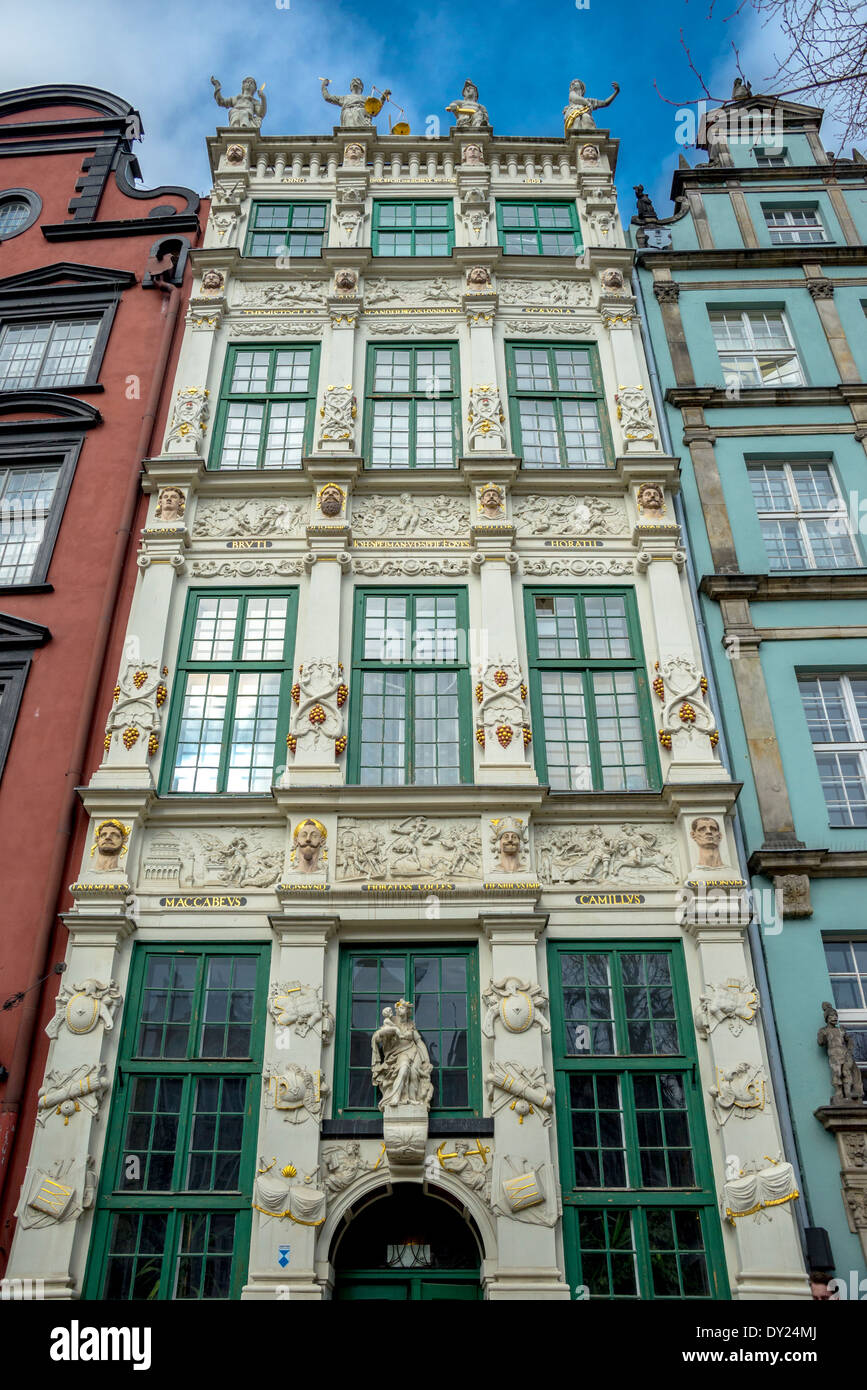 Ornate architecture on Dluga Street in Gdansk Danzig Poland Stock Photo ...