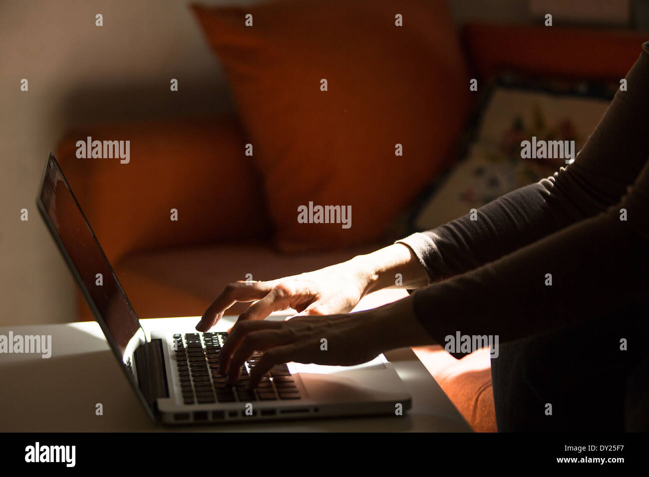 Female user hands typing hi-res stock photography and images - Alamy