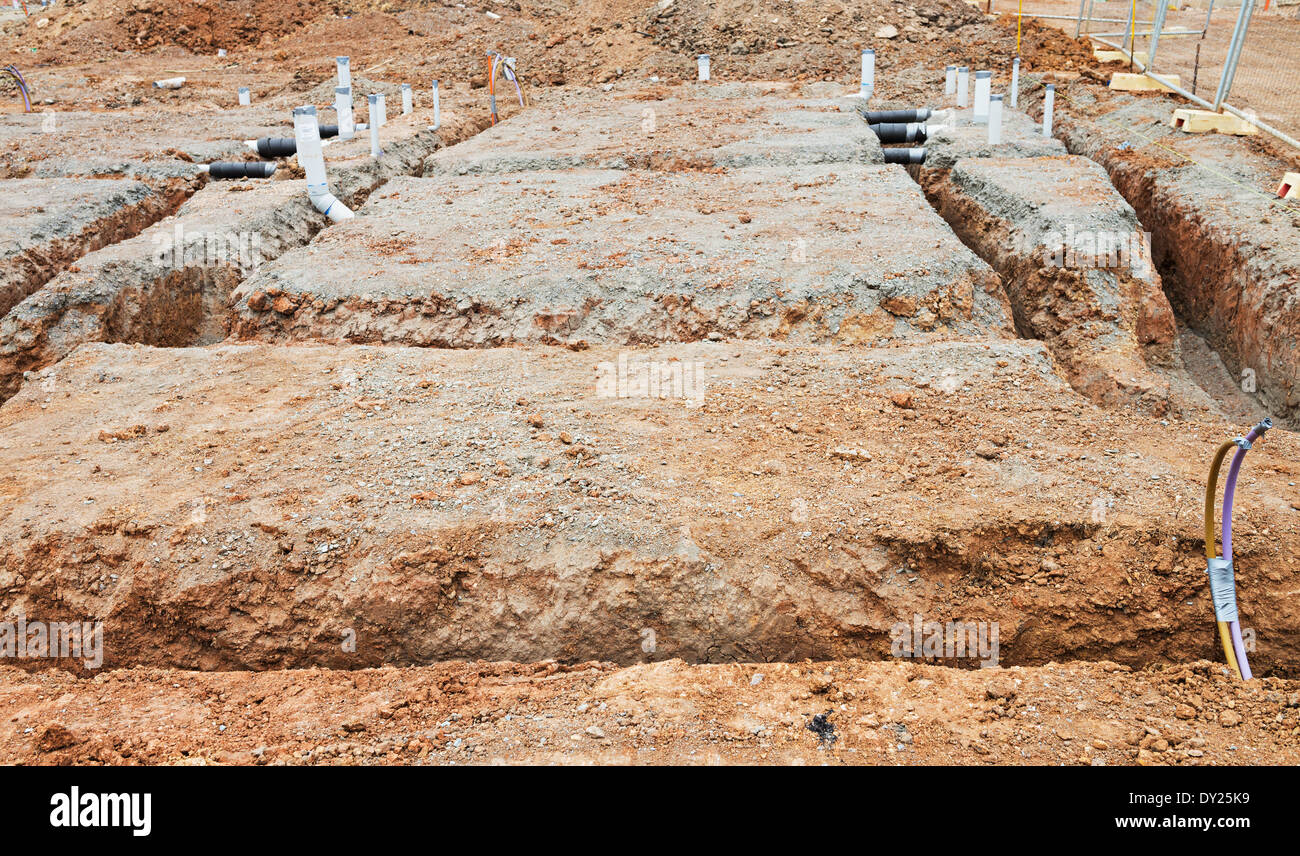 construction site preparation for the house foundation Stock Photo - Alamy