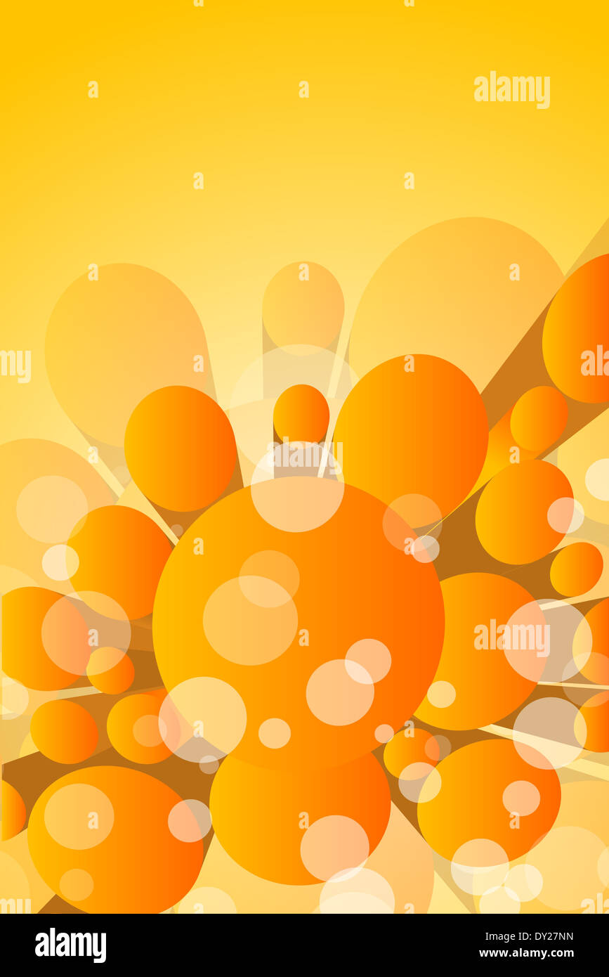 Set of orange background with 3d element Stock Photo - Alamy