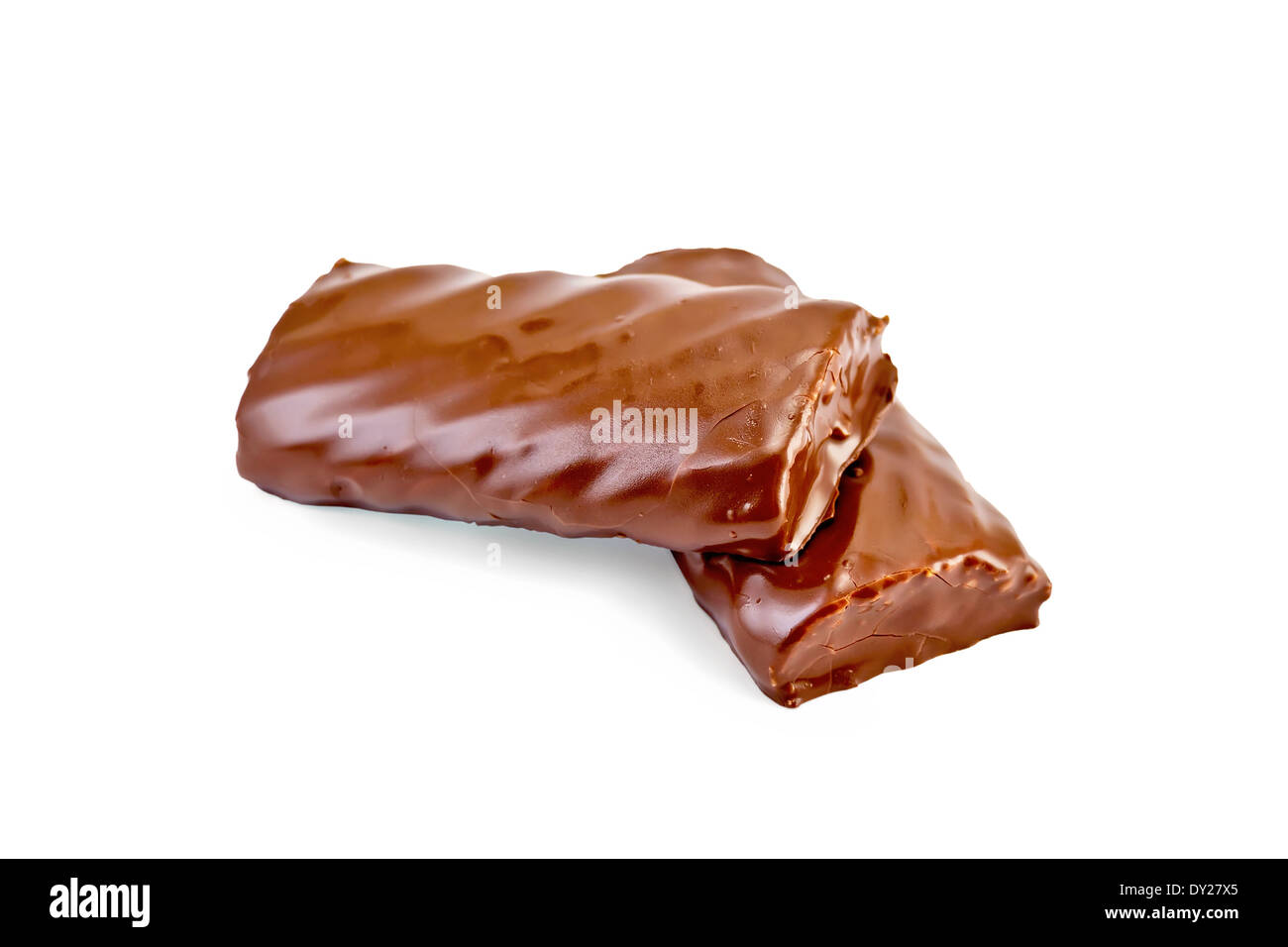 Two full rectangular marshmallow rolls isolated on white background ...