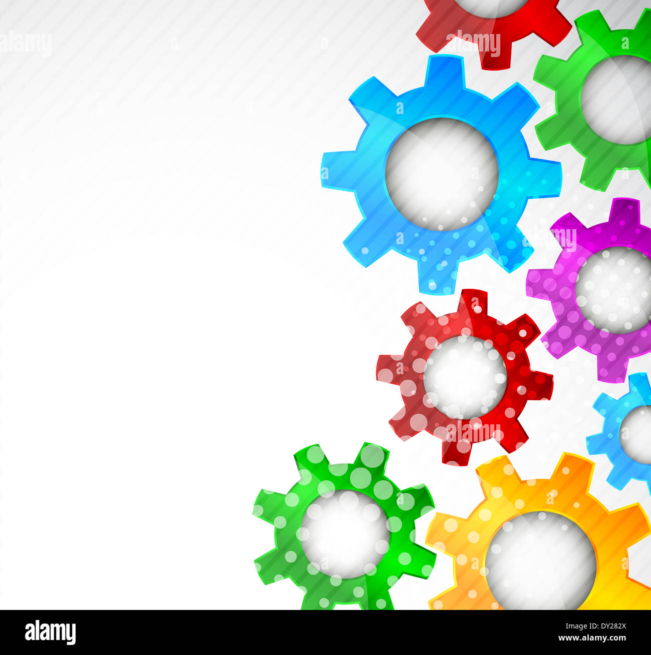 Colorful Gears Border