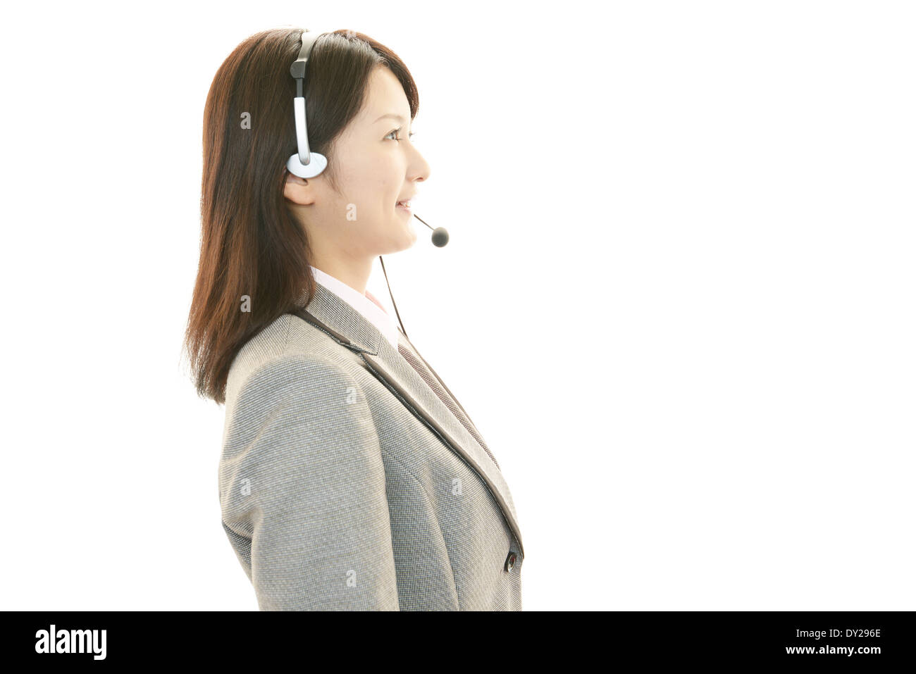 Beautiful sales woman headset hi-res stock photography and images - Alamy