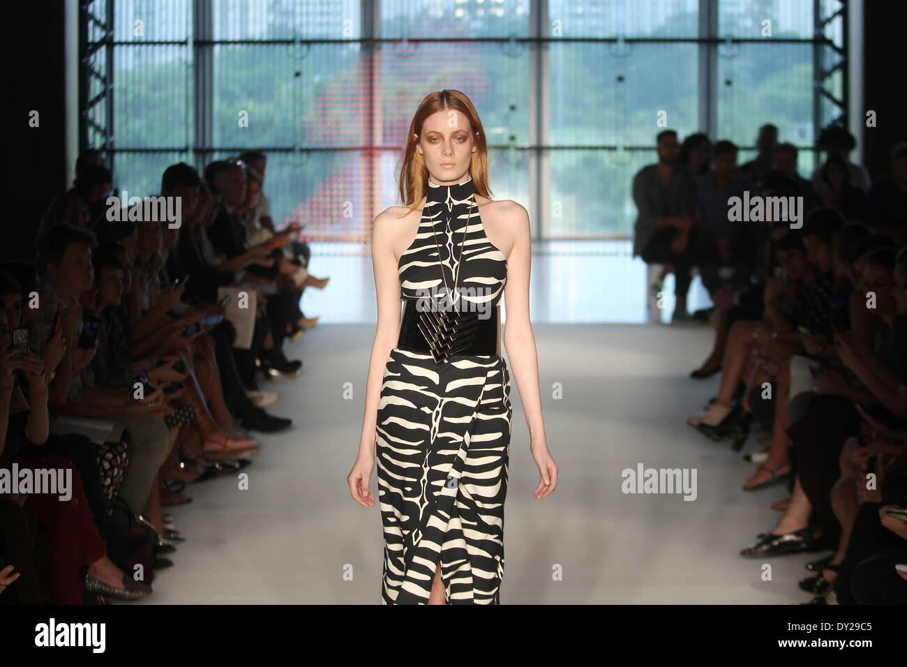 Sao Paulo, Brazil. 03rd Apr, 2014. Parade creations from designer Pedro ...