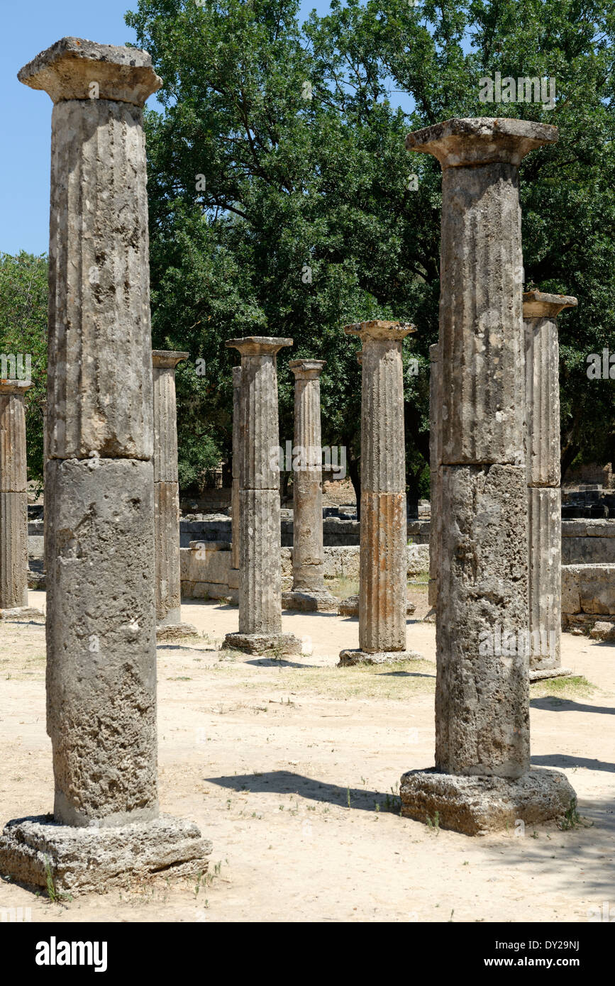 Section Doric colonnade Palaestra dated to 3rd century BC Ancient ...