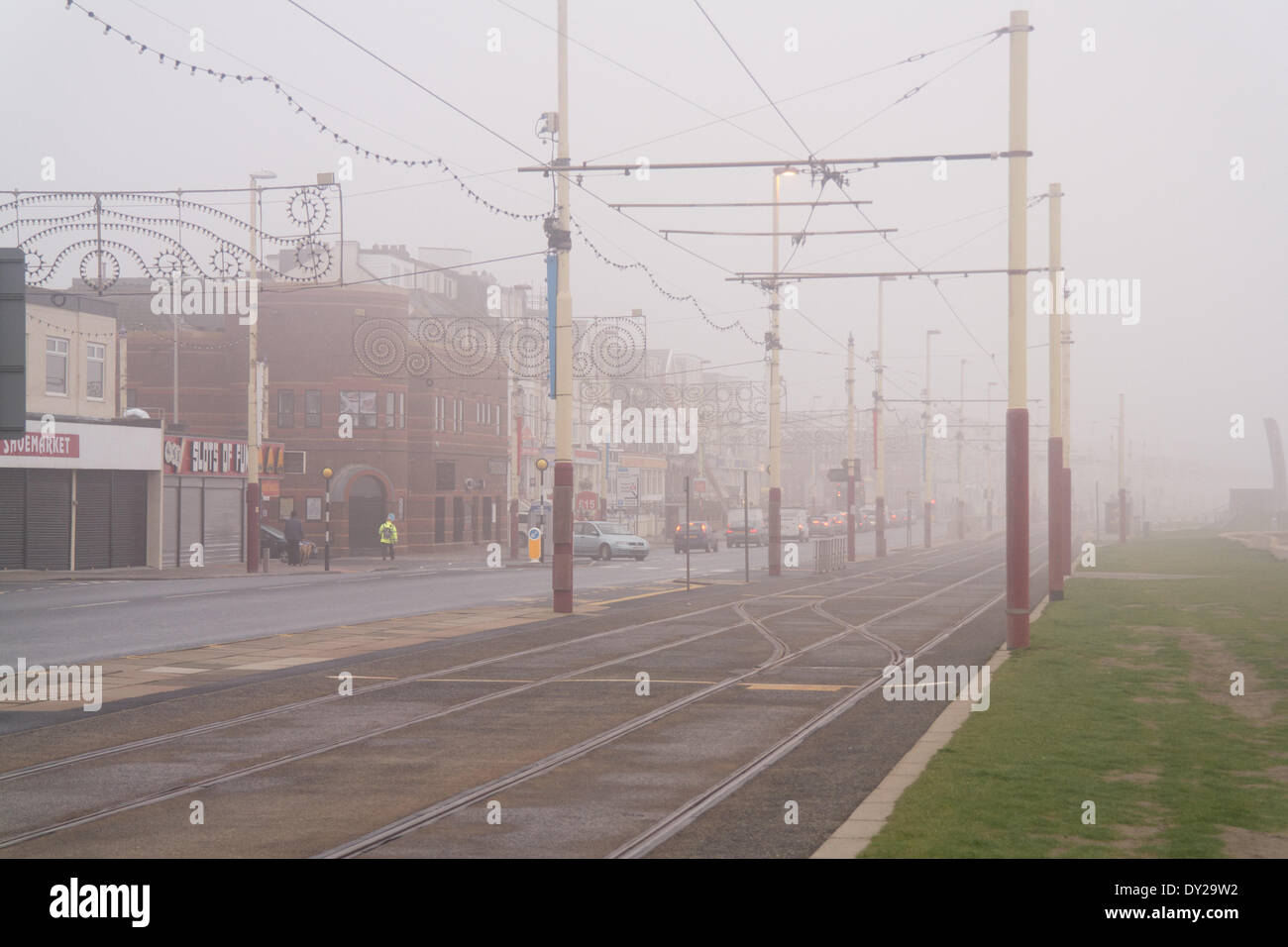smog in Blackpool affecting the air quality for it's residents Stock ...