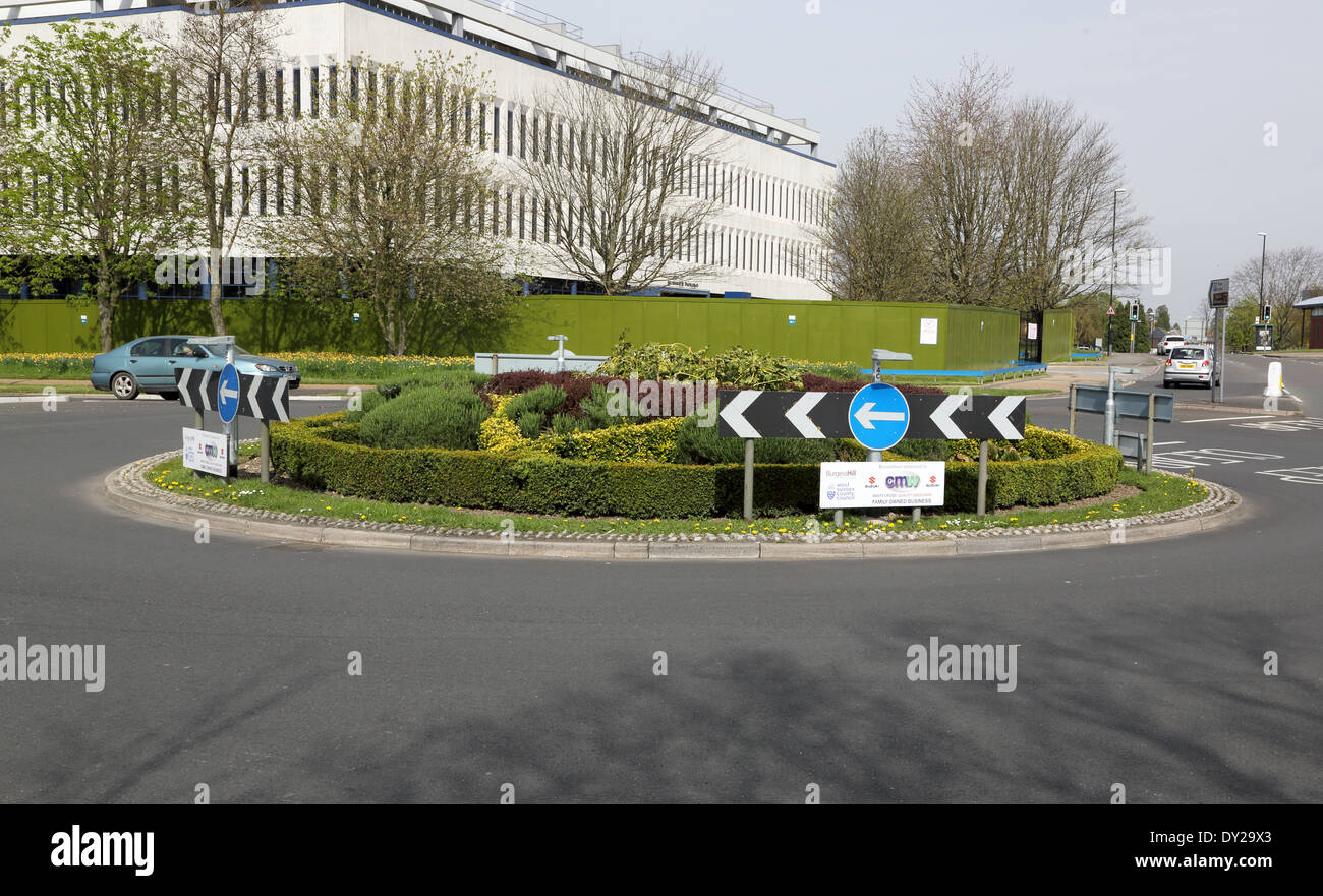 sponsored roundabout in burgess hill west sussex Stock Photo - Alamy